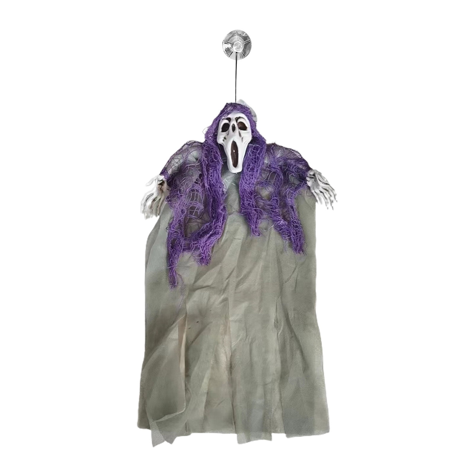 CASAFUN Haunted Hill Farm Life-Size Skeleton Reaper with Wings ...