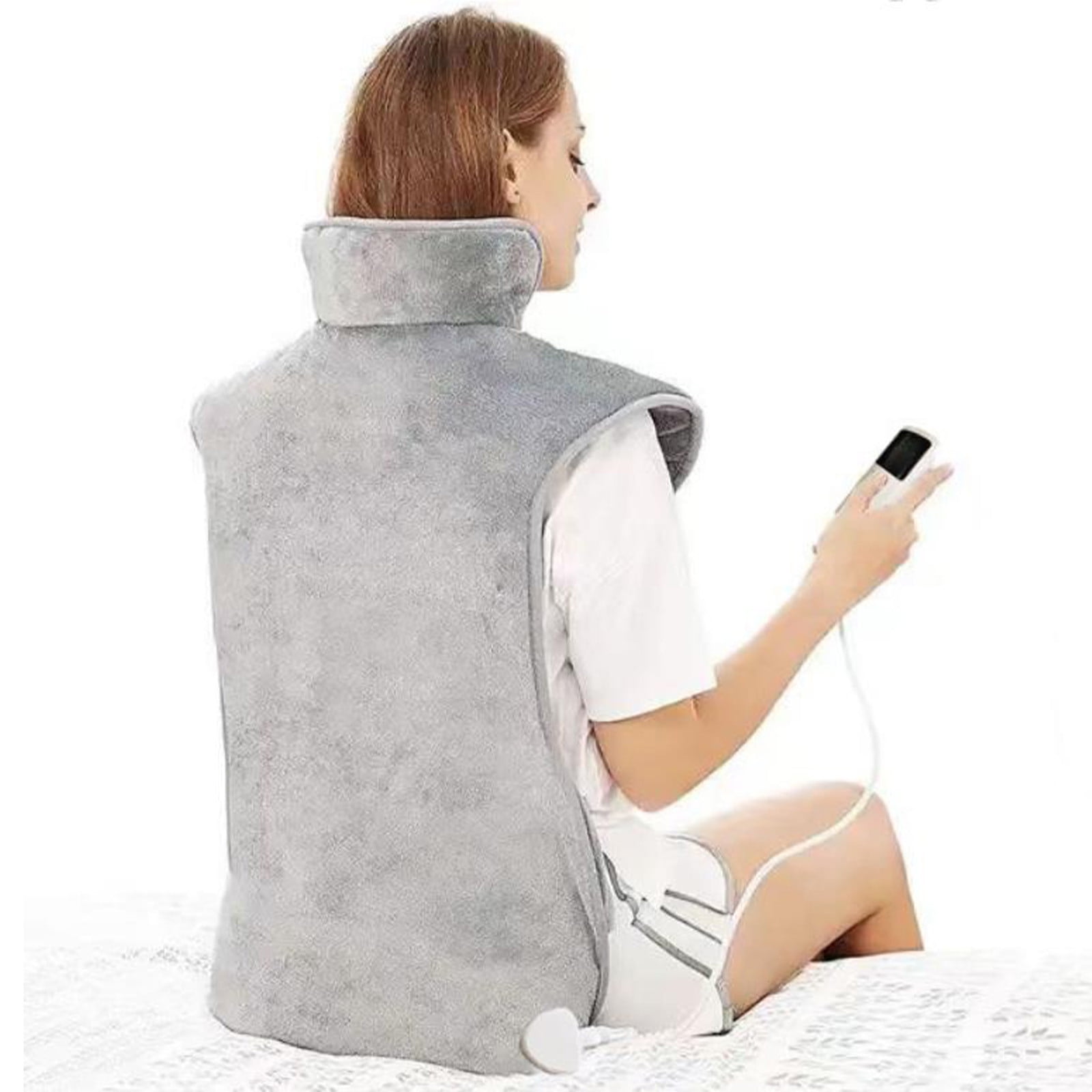 CASAFUN Heating Pad for Neck and Shoulders Back Pain Relief, Weighted ...