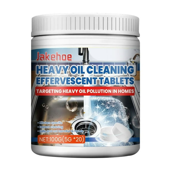 CASAFUN Heavy Duty Kitchen Grease Cleaner Tablets - Effervescent ...