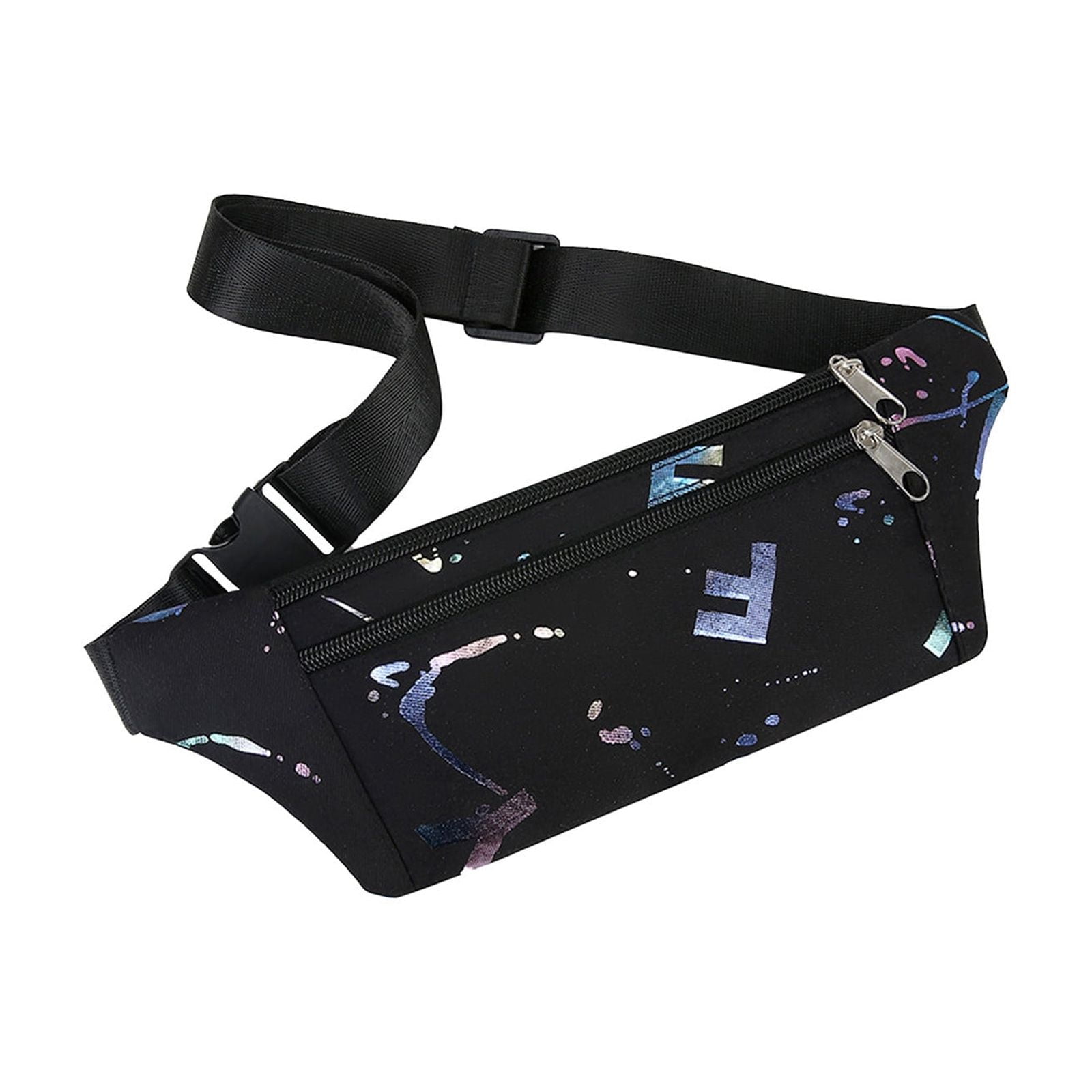 CASAFUN Holographic Fanny Packs for Women Waterproof Waist Packs Shiny ...