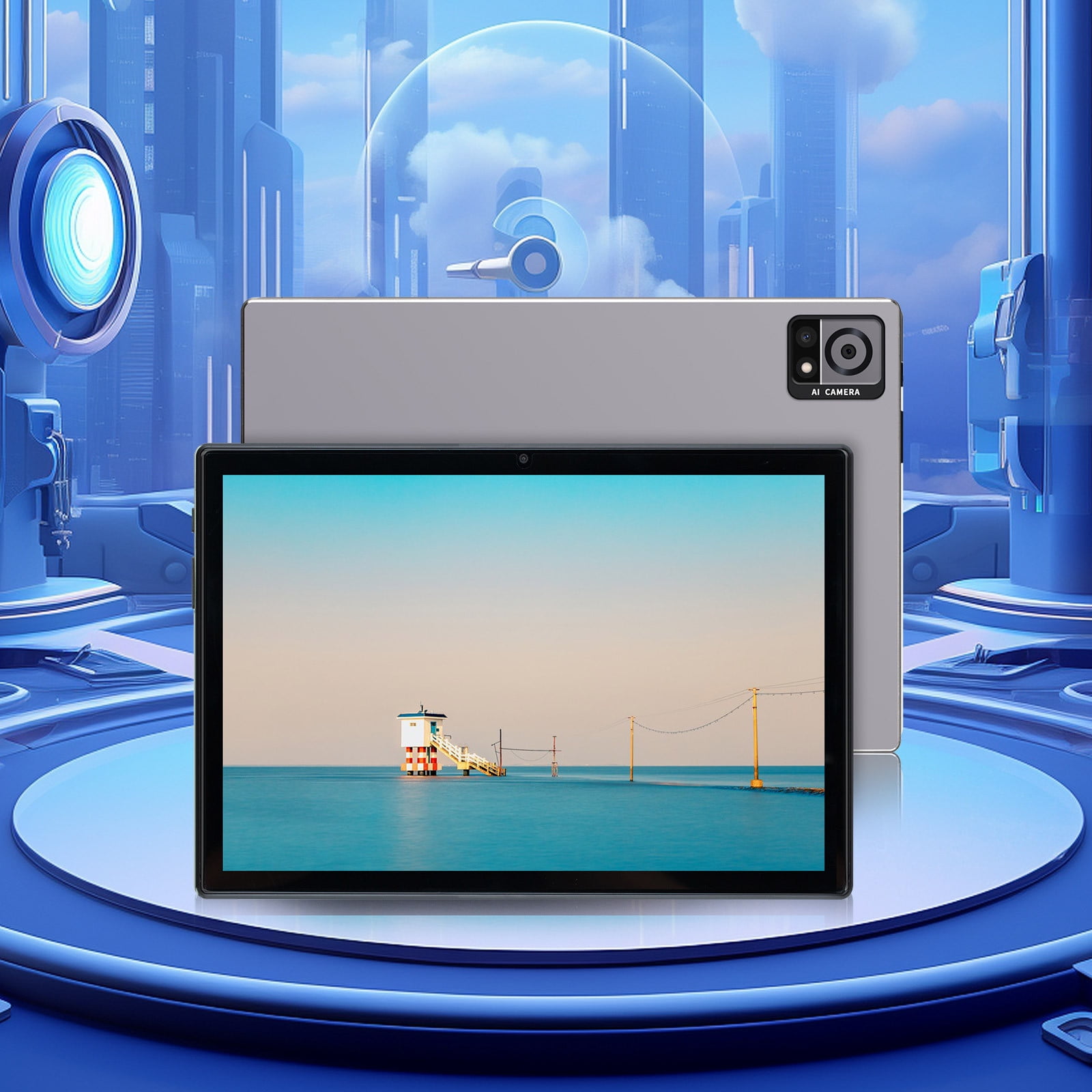 CASAFUN Lightweight 10.1 Inch Tablet Android Quad-core 4+32G Front And ...