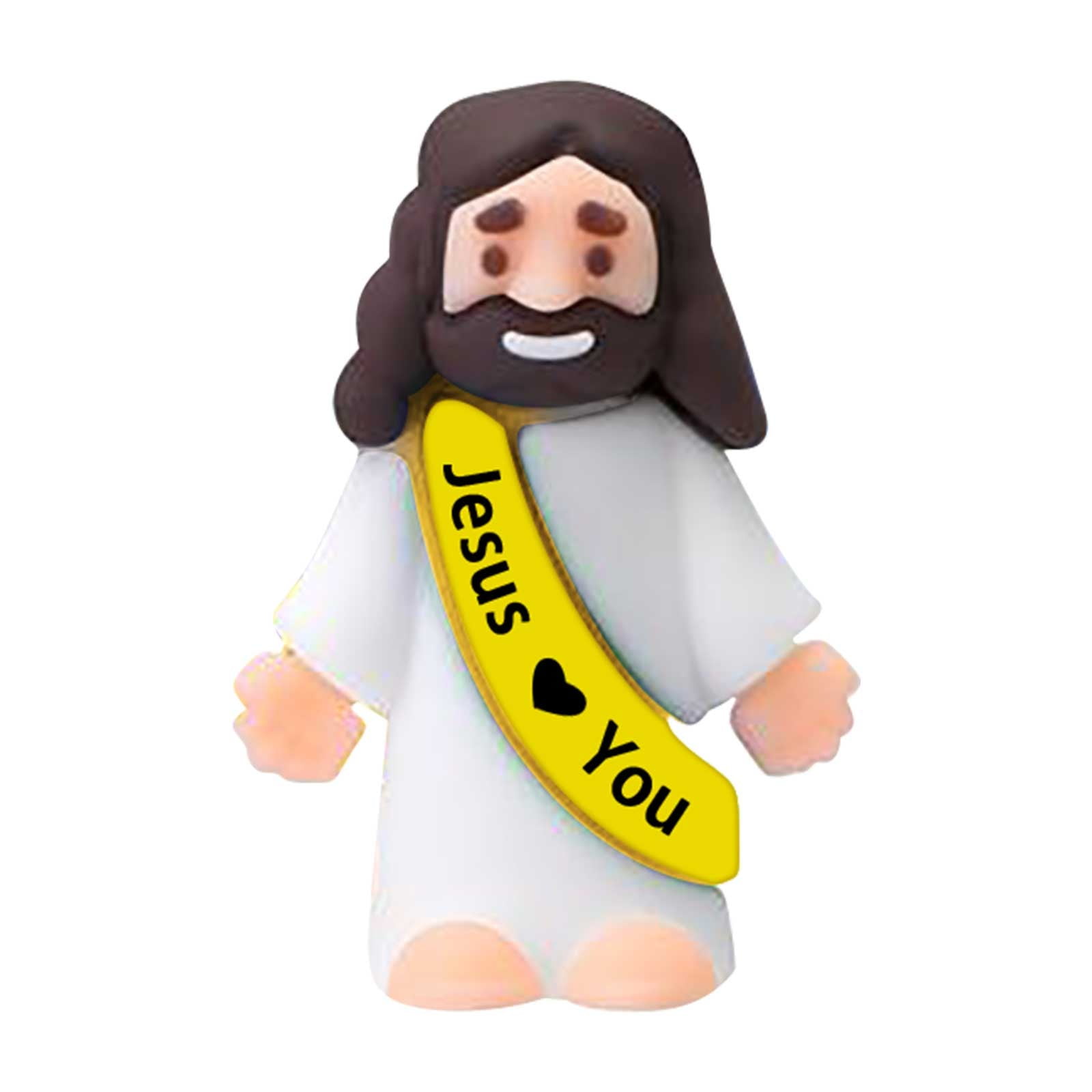 CASAFUN Little Jesus Figures Original Design Jesus Love You Mini Rubber ...