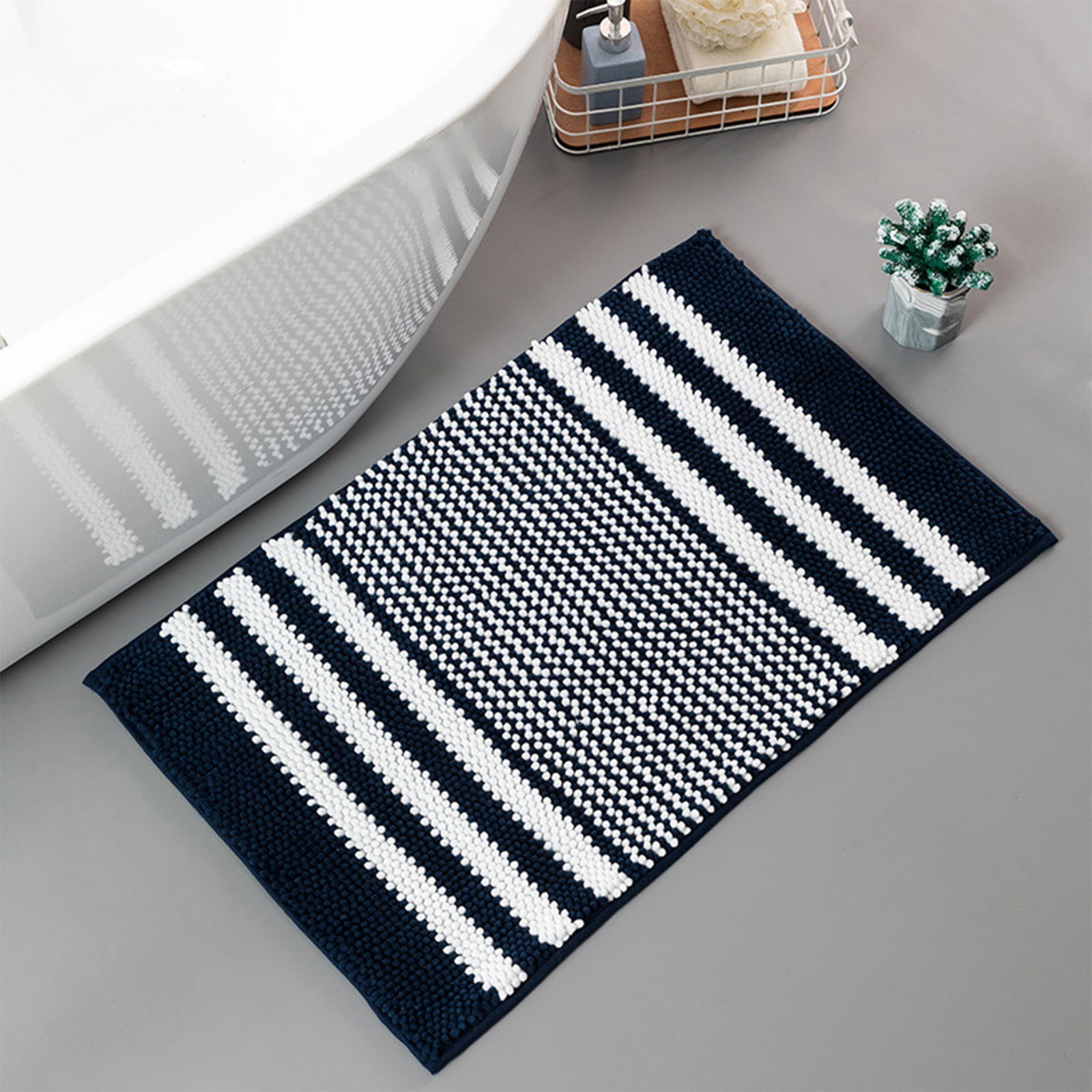 CASAFUN Luxury Chenille Ultra-fine Fiber Bath Mat Super Absorbent Quick ...