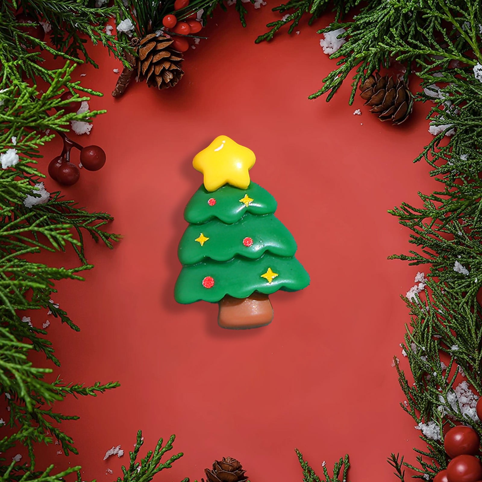 CASAFUN Mini Christmas Figurines Christmas Tree, Black Cat and Two ...