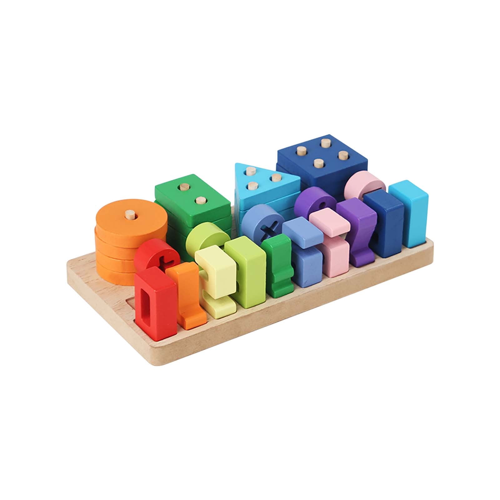 CASAFUN Montessori-Inspired Wooden Number Blocks,Wooden Educational ...