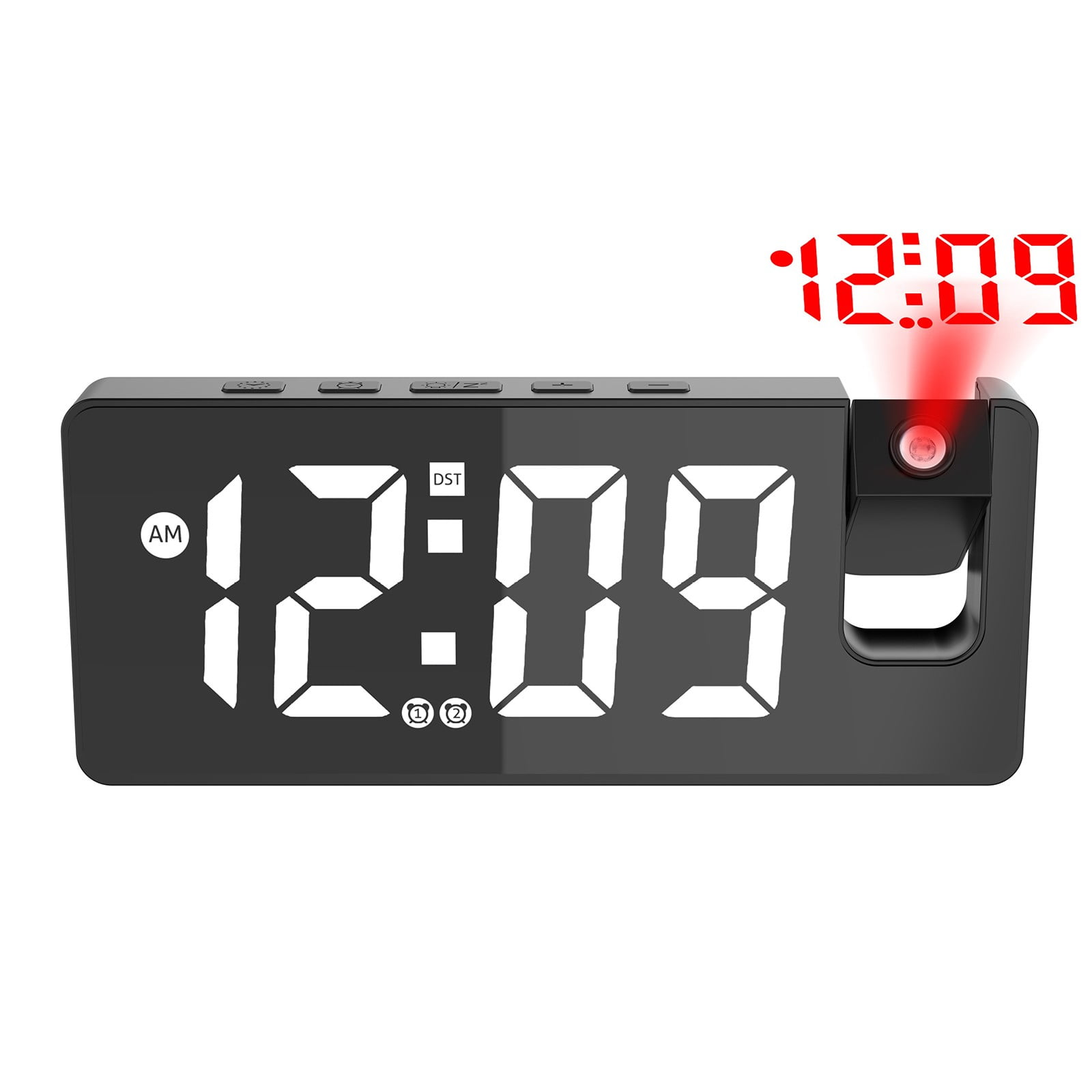 CASAFUN Multifunctional LED Temperature and Humidity Display Projection ...