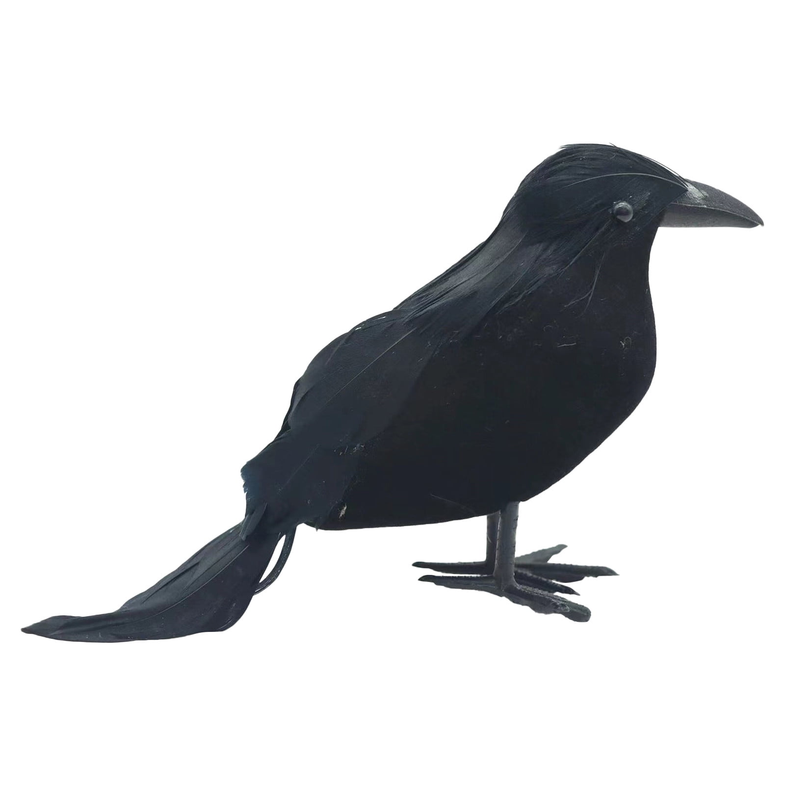 CASAFUN Realistic Crows Halloween Handmade Crow Prop Feathered Black ...