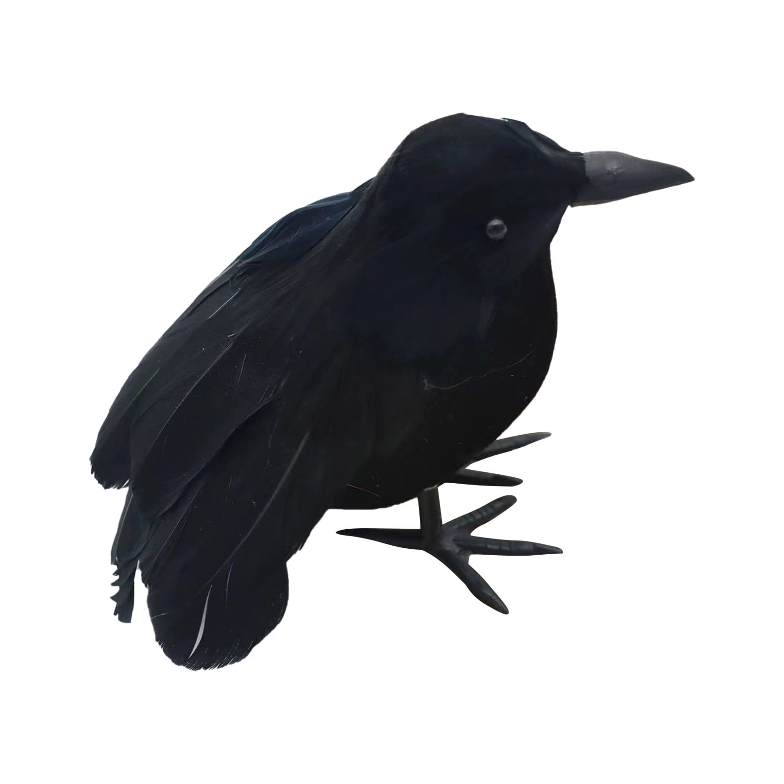 CASAFUN Realistic Crows Halloween Handmade Crow Prop Feathered Black ...