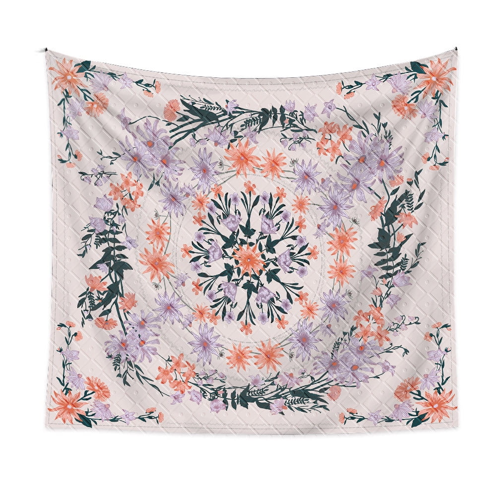 CASAFUN Sketched Floral Medallion Tapestry, Bohemian Mandala Wall ...