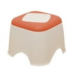 Modern Minimalist Low Small Plastic Round Stool, Orange - Walmart.com