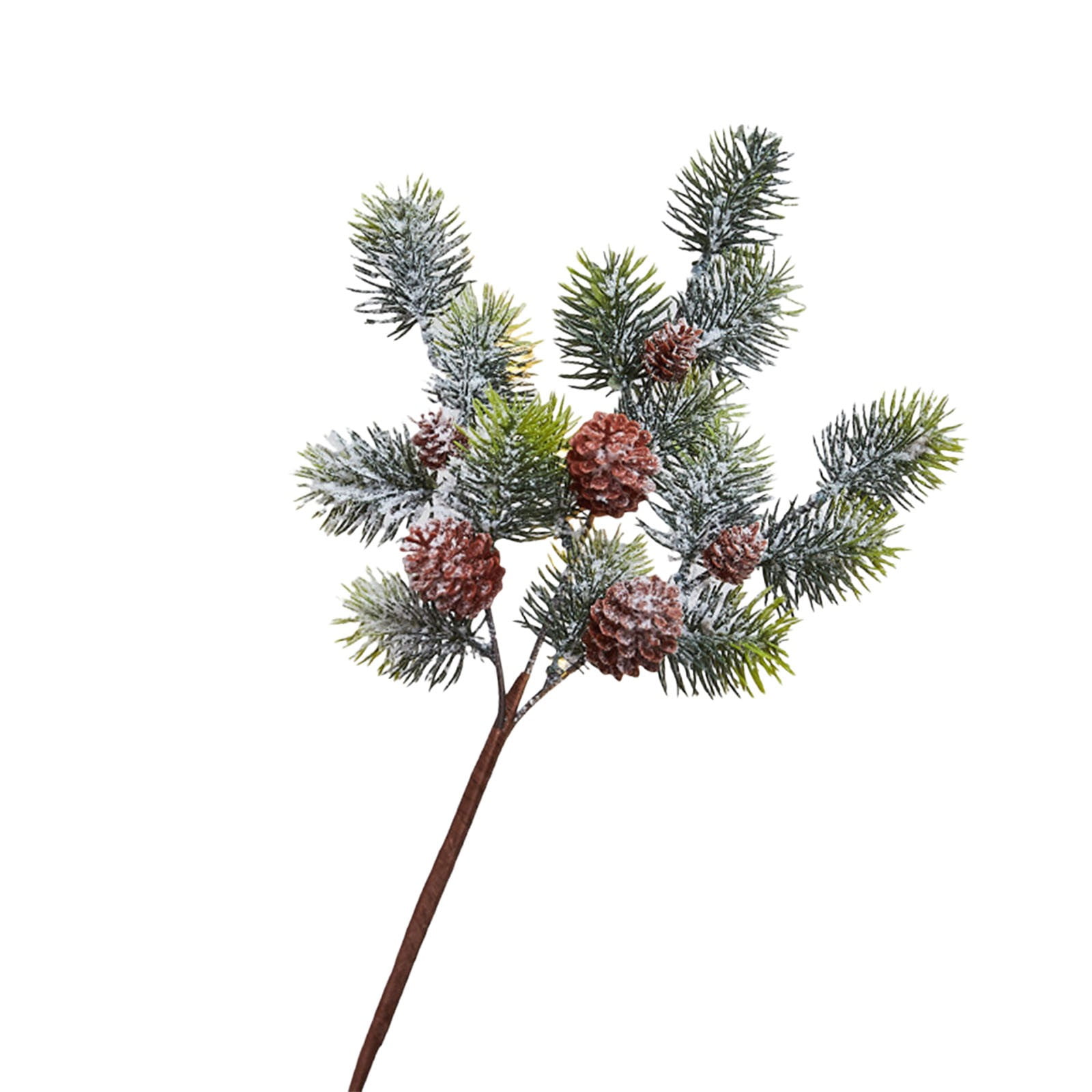 CASAFUN Snowy Artificial Cypress Pine Needles Branches Fake Frosted ...