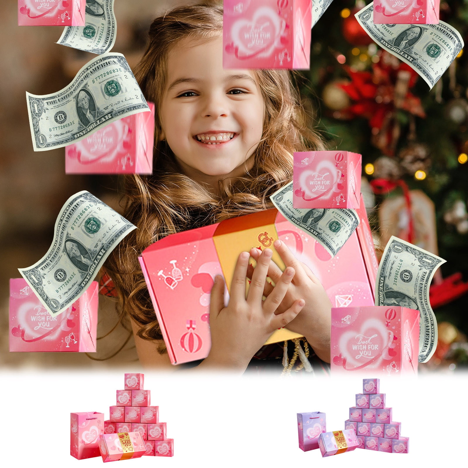 CASAFUN Surprise Box Gift Box for Money,Merry Christmas Surprise Gift ...