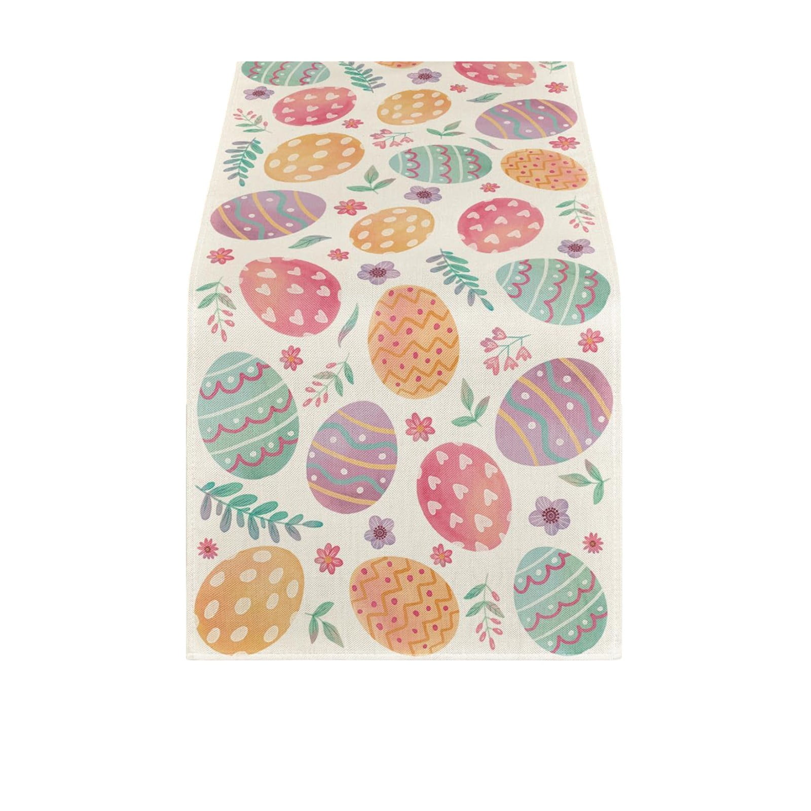 CASAFUN Watercolour Easter Eggs Table Runner Table Flag, Seasonal ...