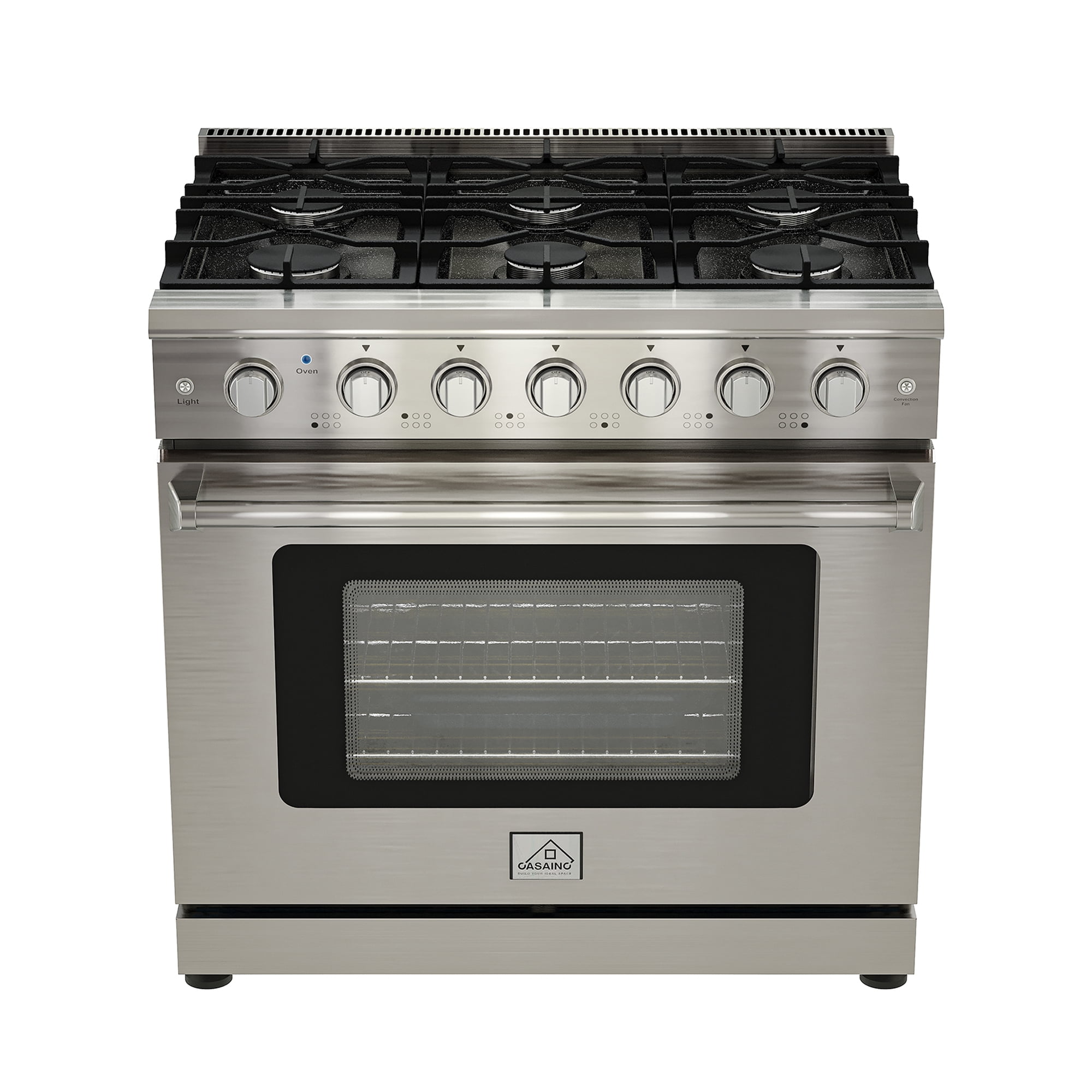 CASAINC 36-inch 6.0 cu-ft Freestanding Gas Range and Oven in Stainless ...