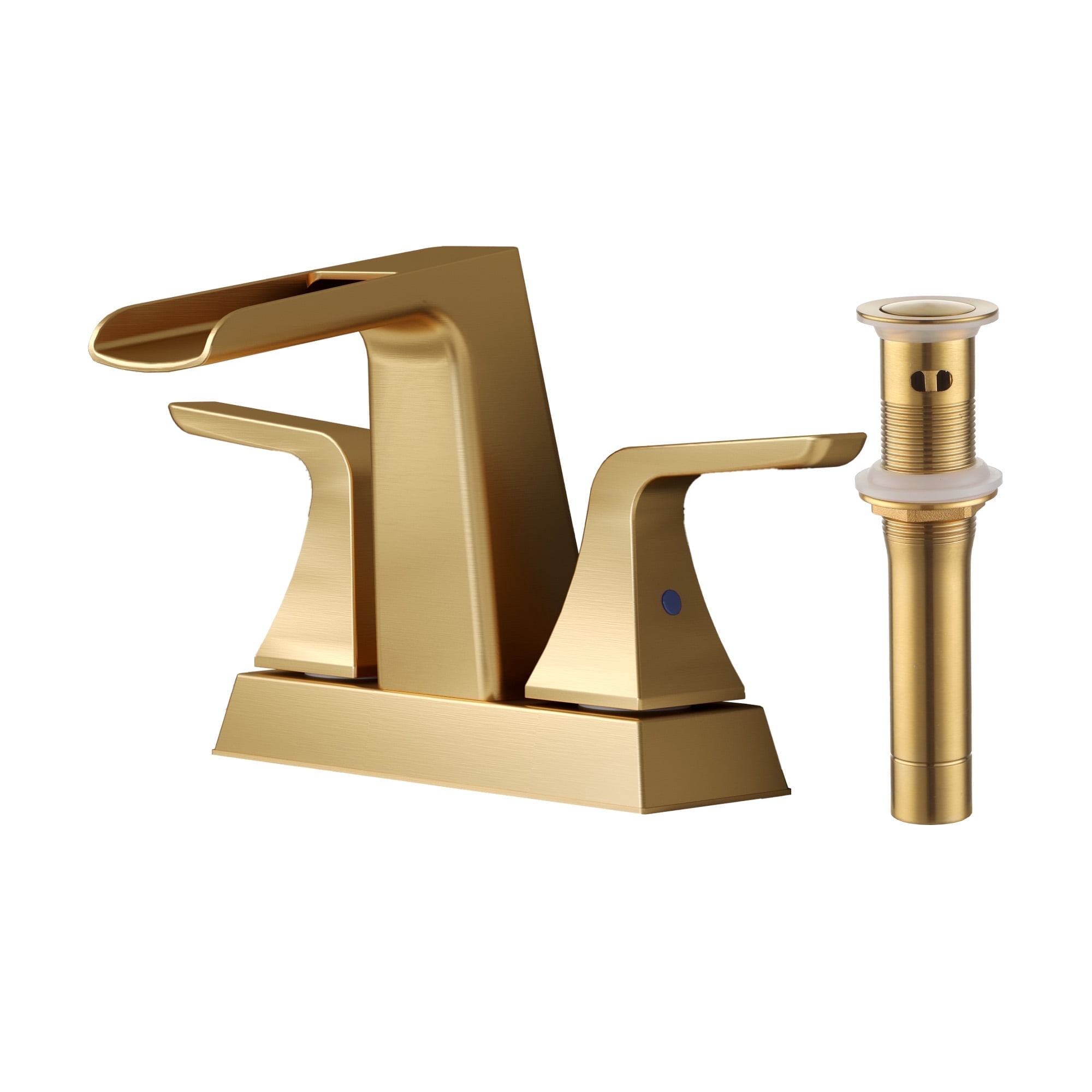 CASAINC 4 in. Centerset 2-Handle Waterfall Spout Mid Arc Lavatory ...