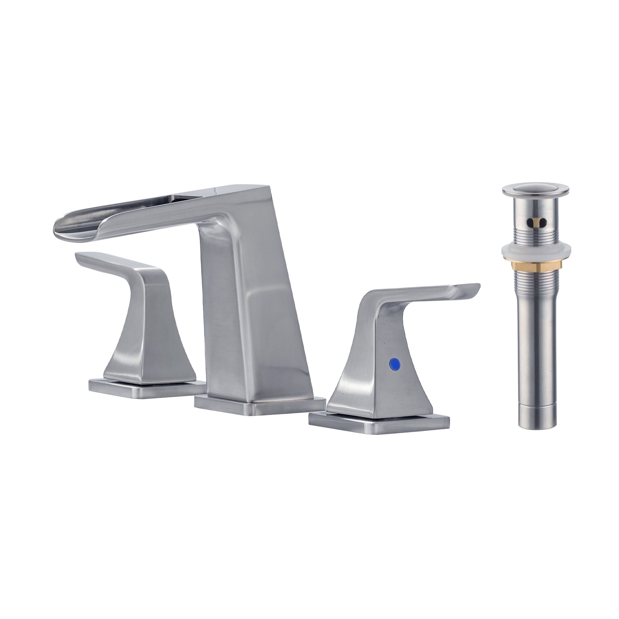 CASAINC 8 in. Widespread 2-Handle Waterfall Spout Bathroom Faucet with ...
