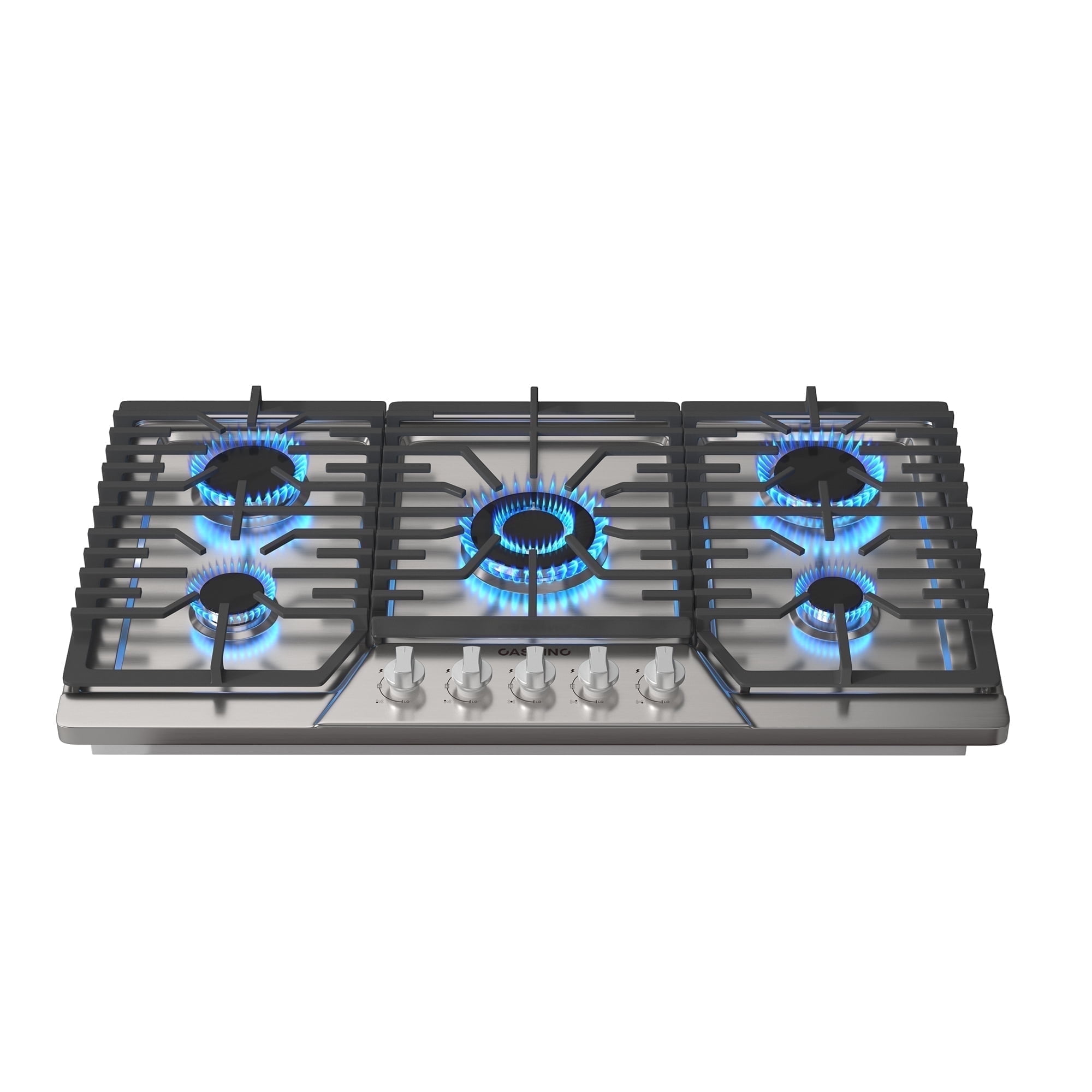 CASAINC 36" Recessed Natural Gas Cooktop with 5 Burners and Liquid ...