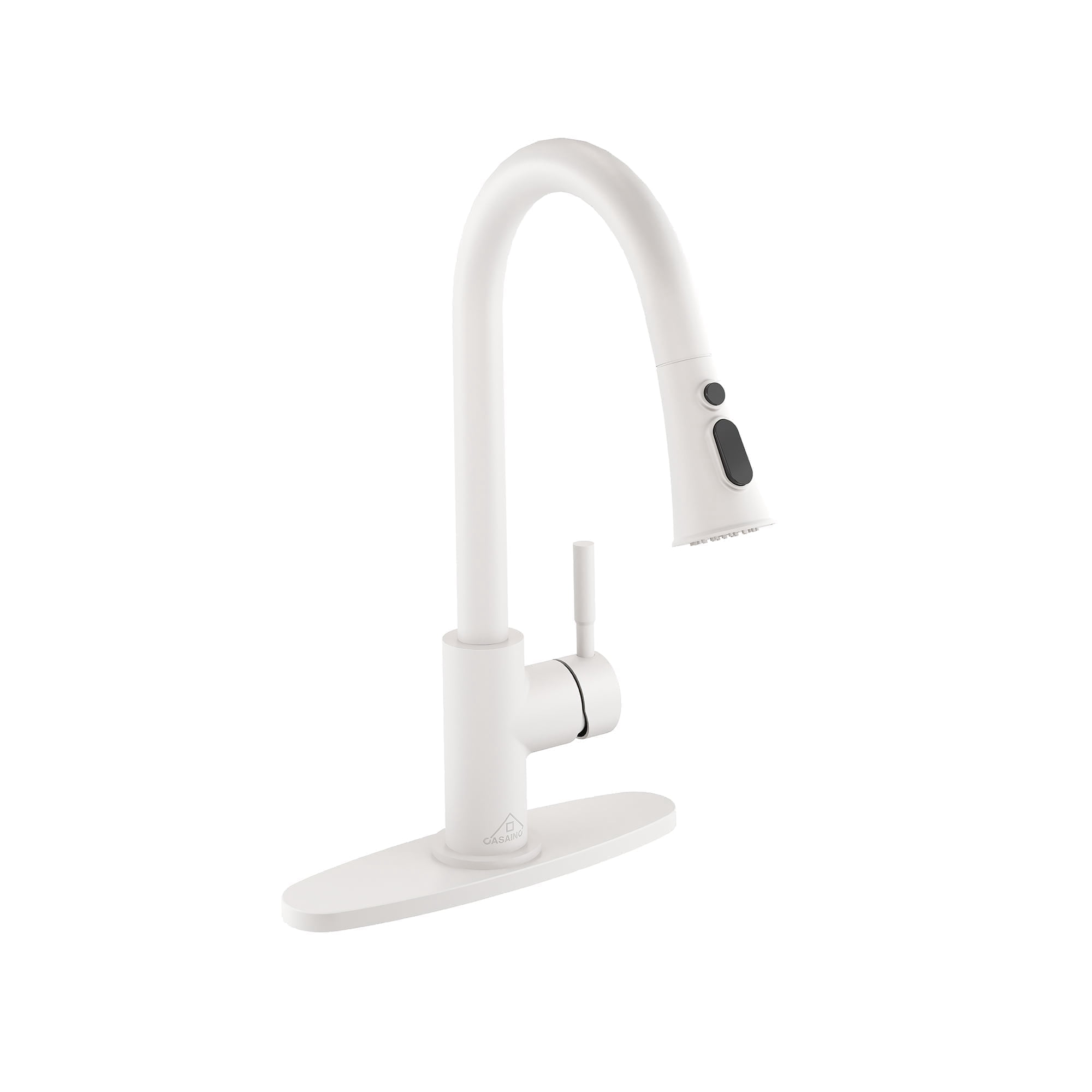 CASAINC Single Handle Kitchen Faucet with Pull Out Sprayer, Deck ...