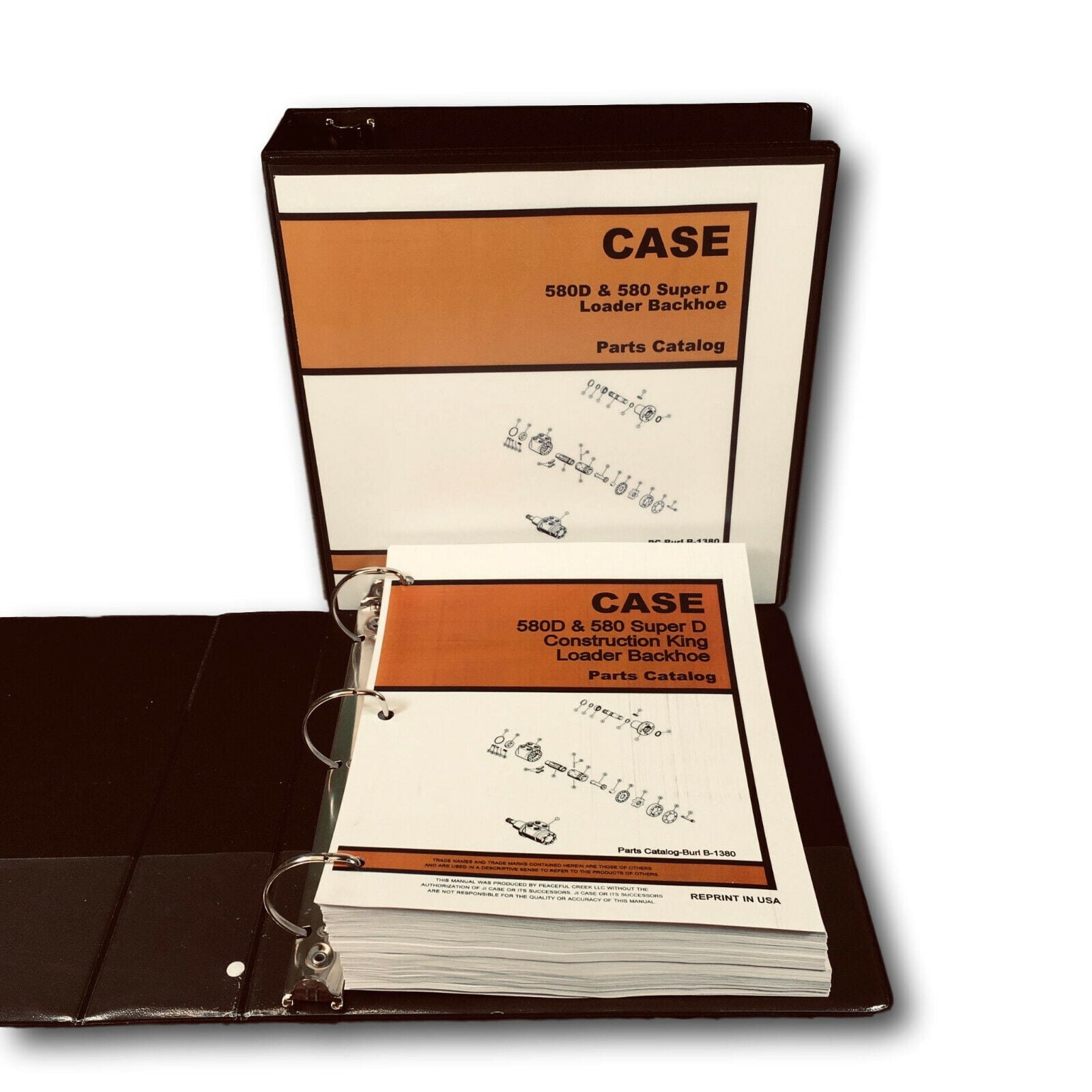 CASE 580D TRACTOR LOADER BACKHOE PARTS MANUAL CATALOG BOOK SCHEMATICS ...