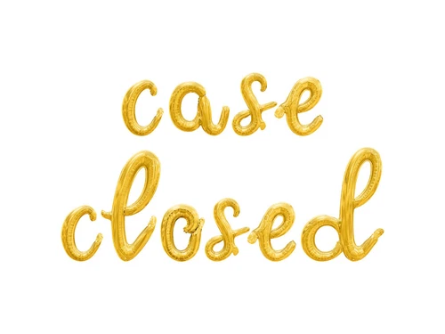 CASE CLOSED Cursive Letter Balloon Banner - Retirement Party ...