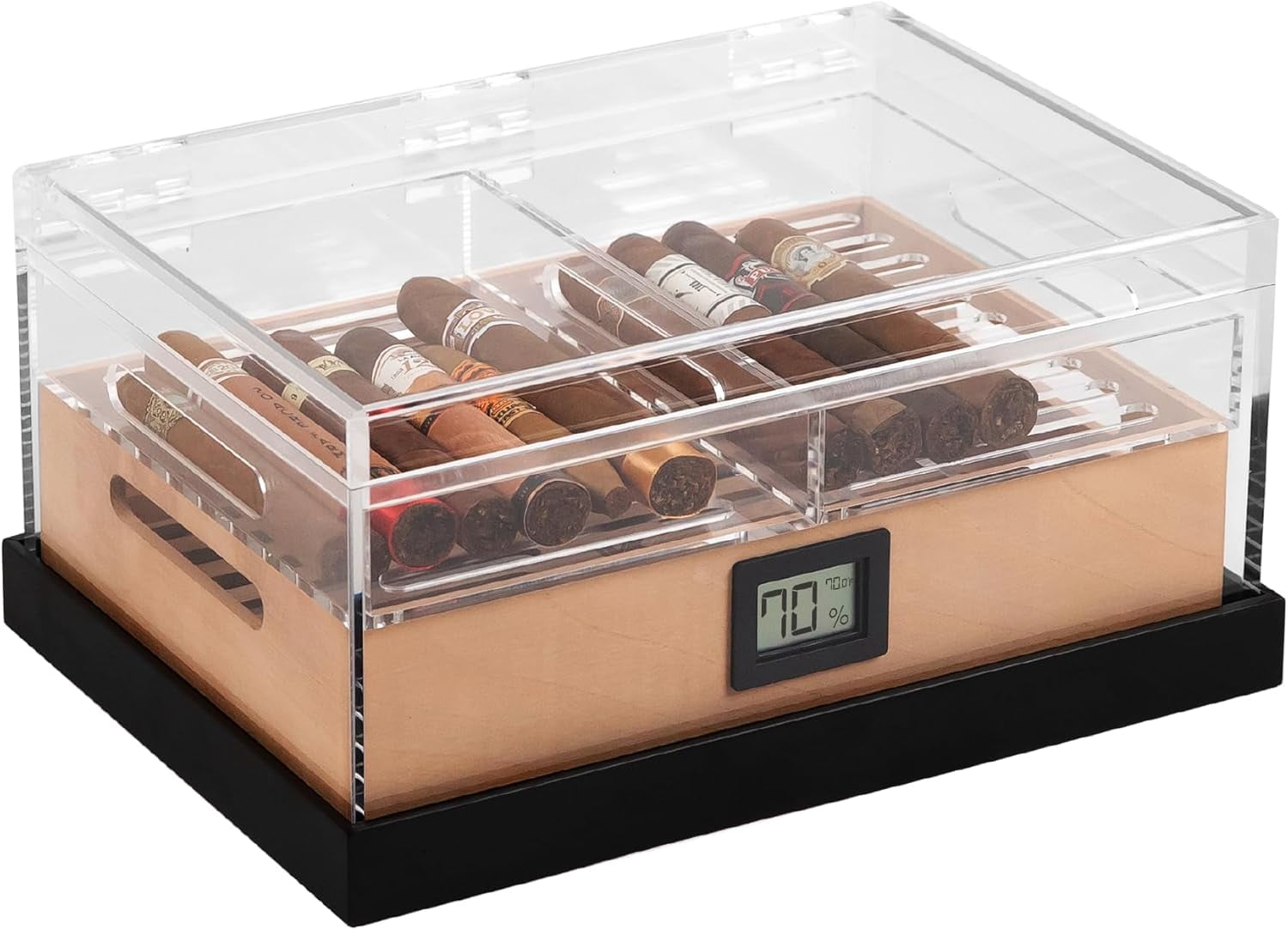 CASE ELEGANCE - Felix Pro Tupperdor - Airtight Acrylic Humidor, Two ...
