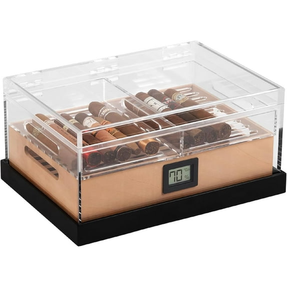 CASE ELEGANCE - Felix Pro Tupperdor - Airtight Acrylic Humidor, Two ...