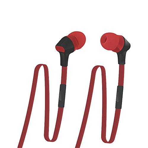 CASE LOGIC EARBUDS W/MIC TWO TONED (black/red) - Walmart.com