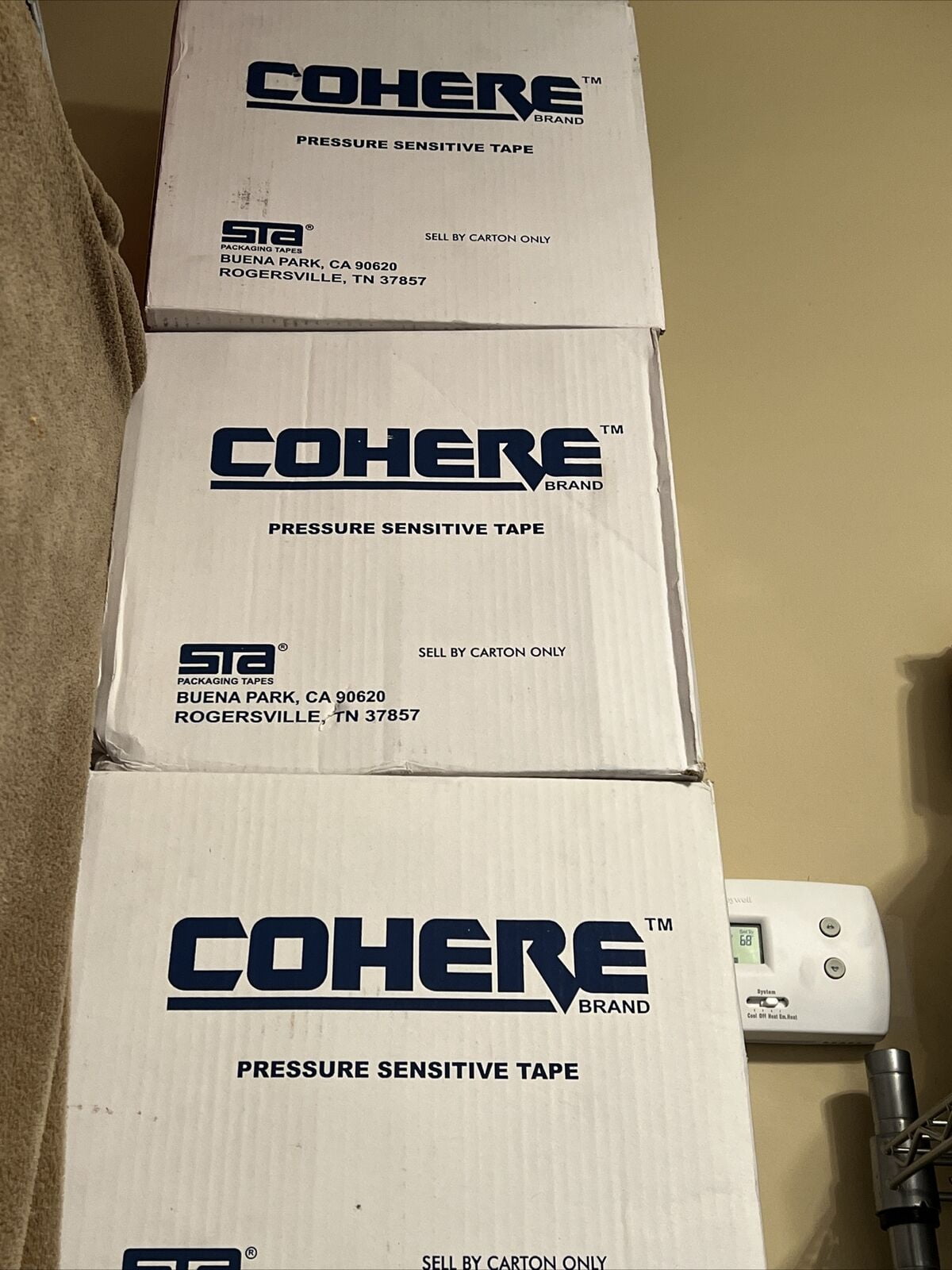 CASE of 12 STA COHERE Clear Label Document Protection Packaging Tape 6 ...