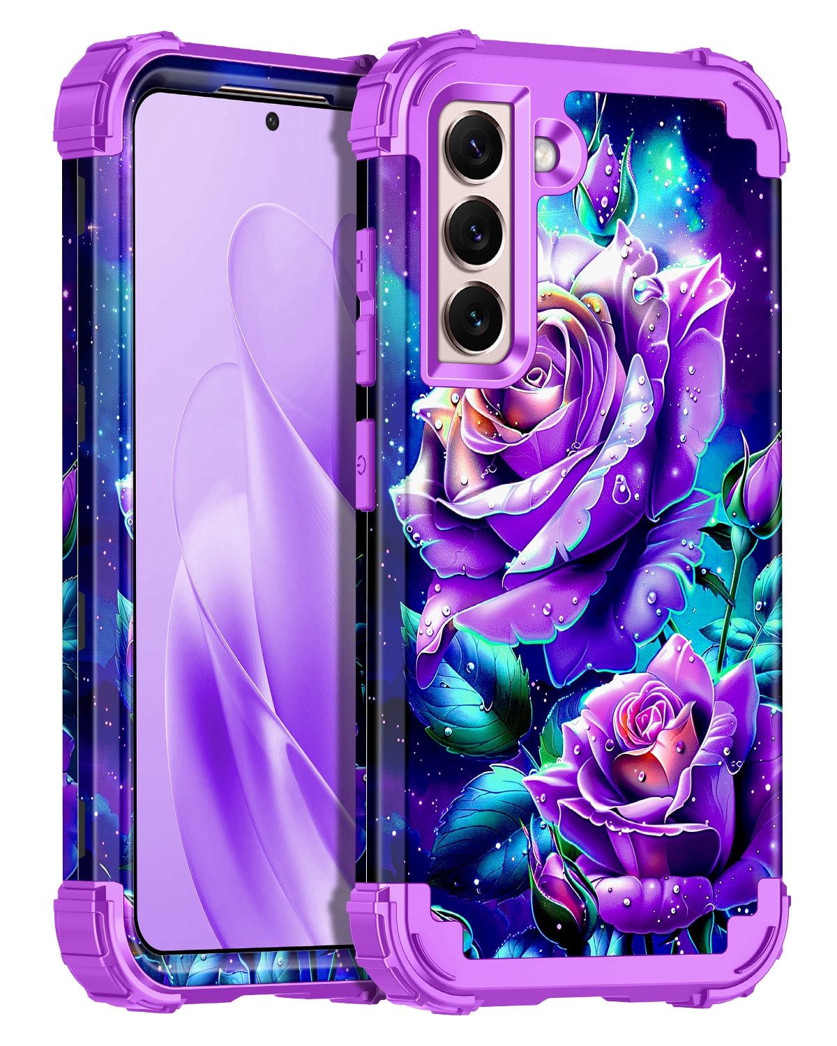 CASEFIV for Samsung Galaxy S21 FE 5G Case,Glow in The Dark Three Layer ...