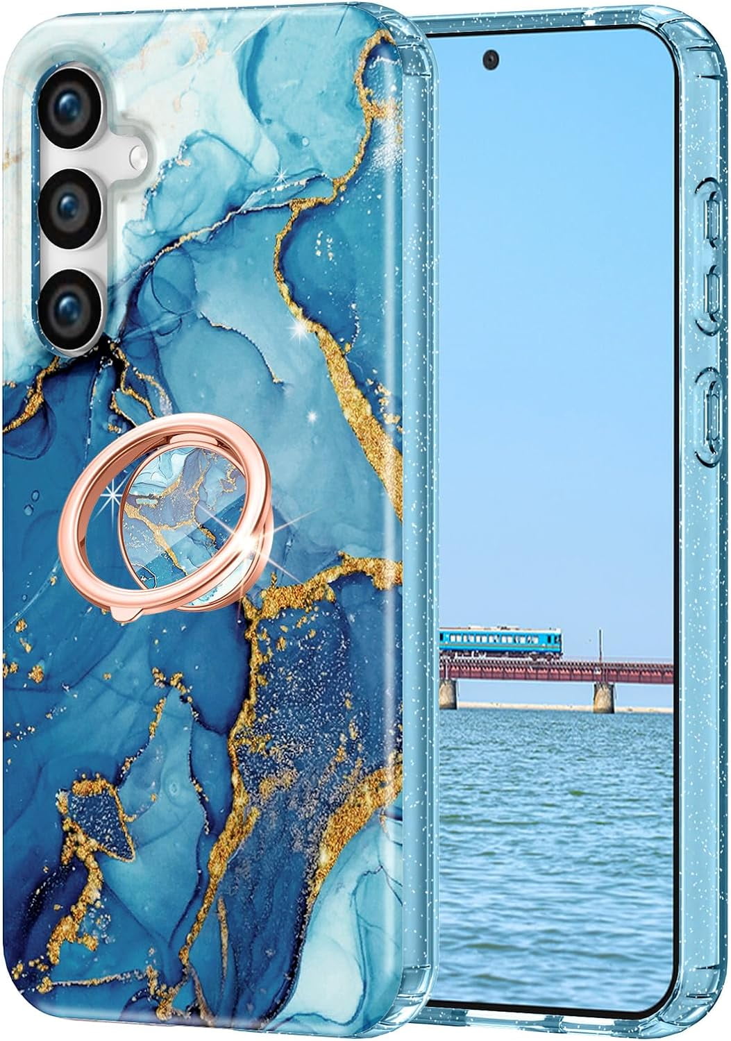 CASEFIV for Samsung Galaxy S23 FE 5G Case,with Rotation Ring Kickstand ...