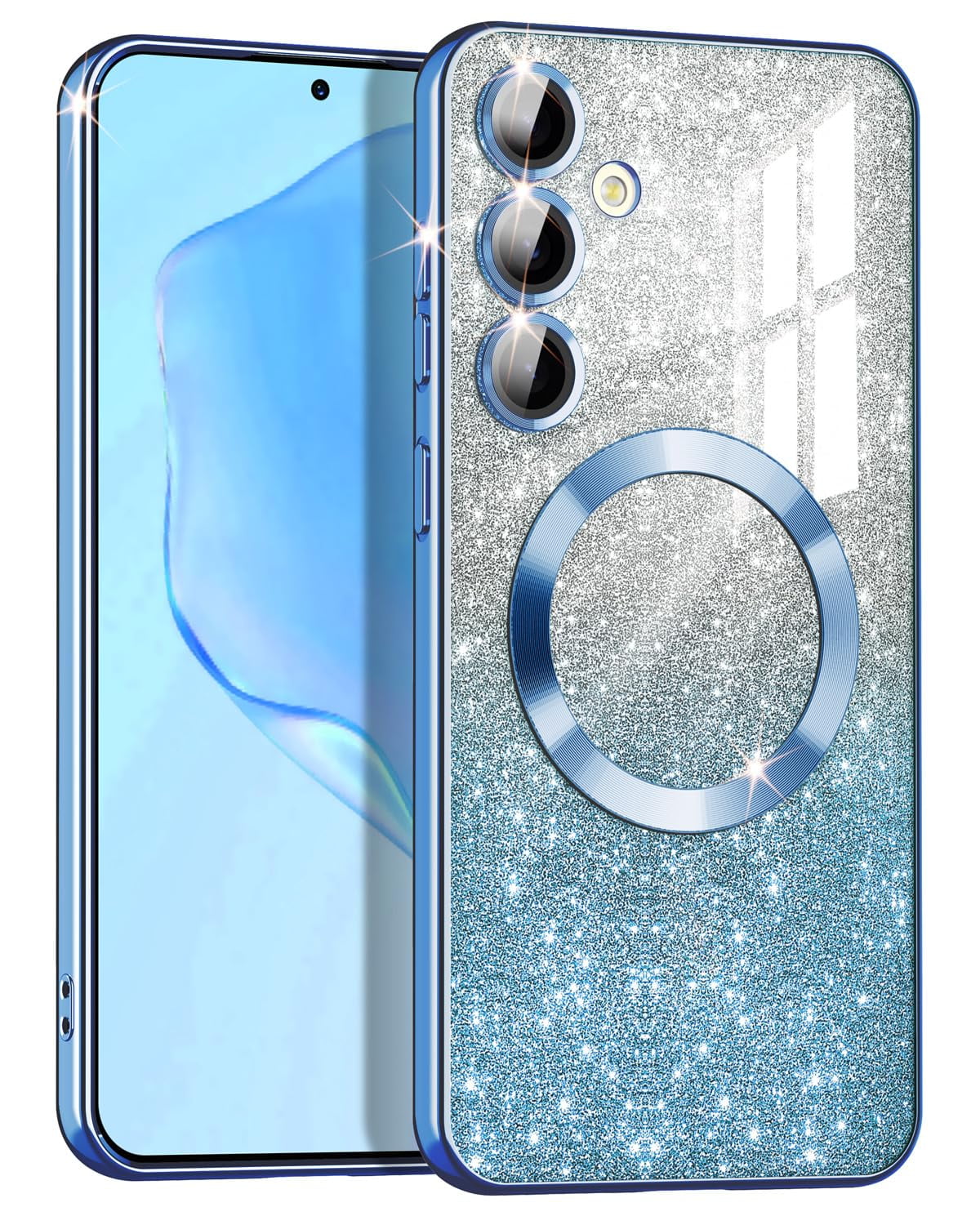 CASEFIV for Samsung Galaxy S24 Plus Case,Compatible with MagSafe,Clear ...