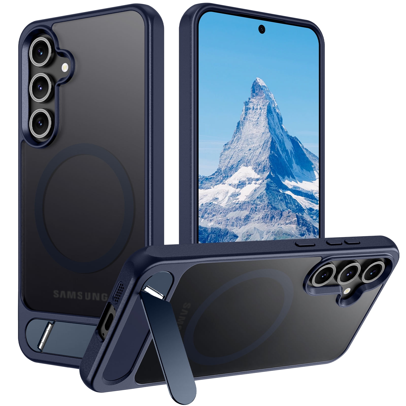 CASEFIV for Samsung Galaxy S25 Case,with Invisible Kickstand,[Compatible with Magsafe],Drop ...