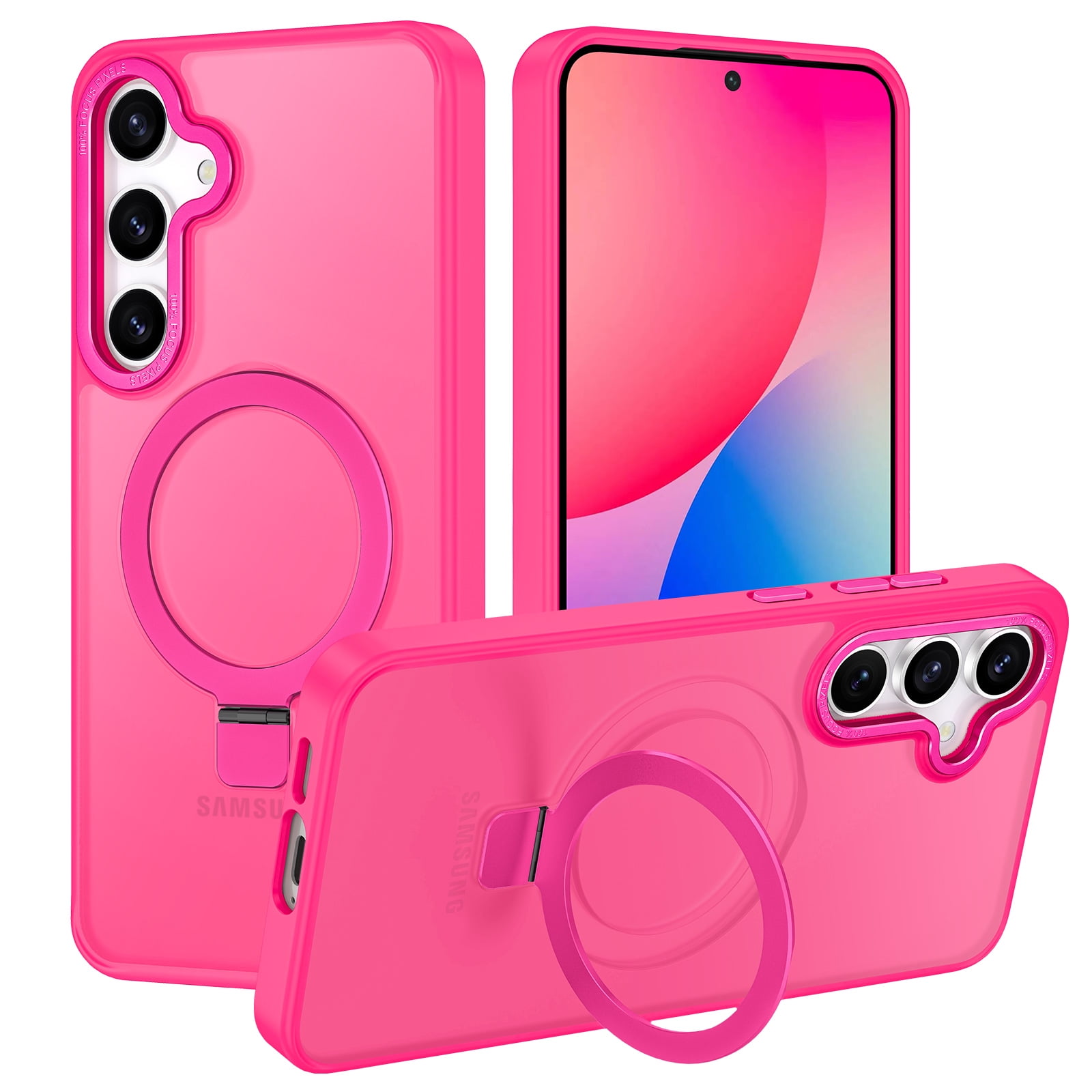 CASEFIV for Samsung Galaxy S25 Plus Case,with Magnetic Invisible Stand [Military Drop Protection ...