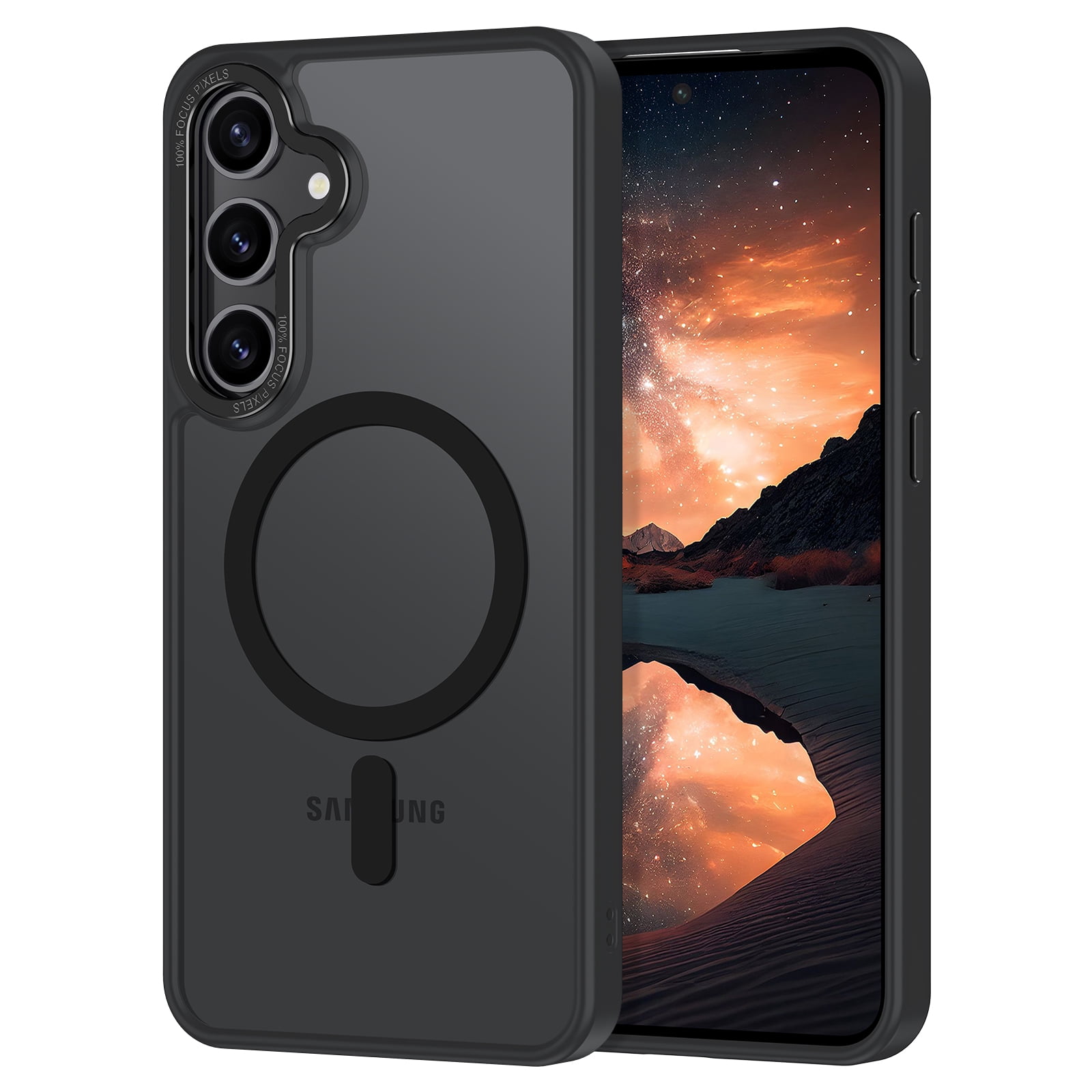 CASEFIV for Samsung Galaxy S25 Plus Case,with Magnetic Invisible Stand [Military Drop Protection ...