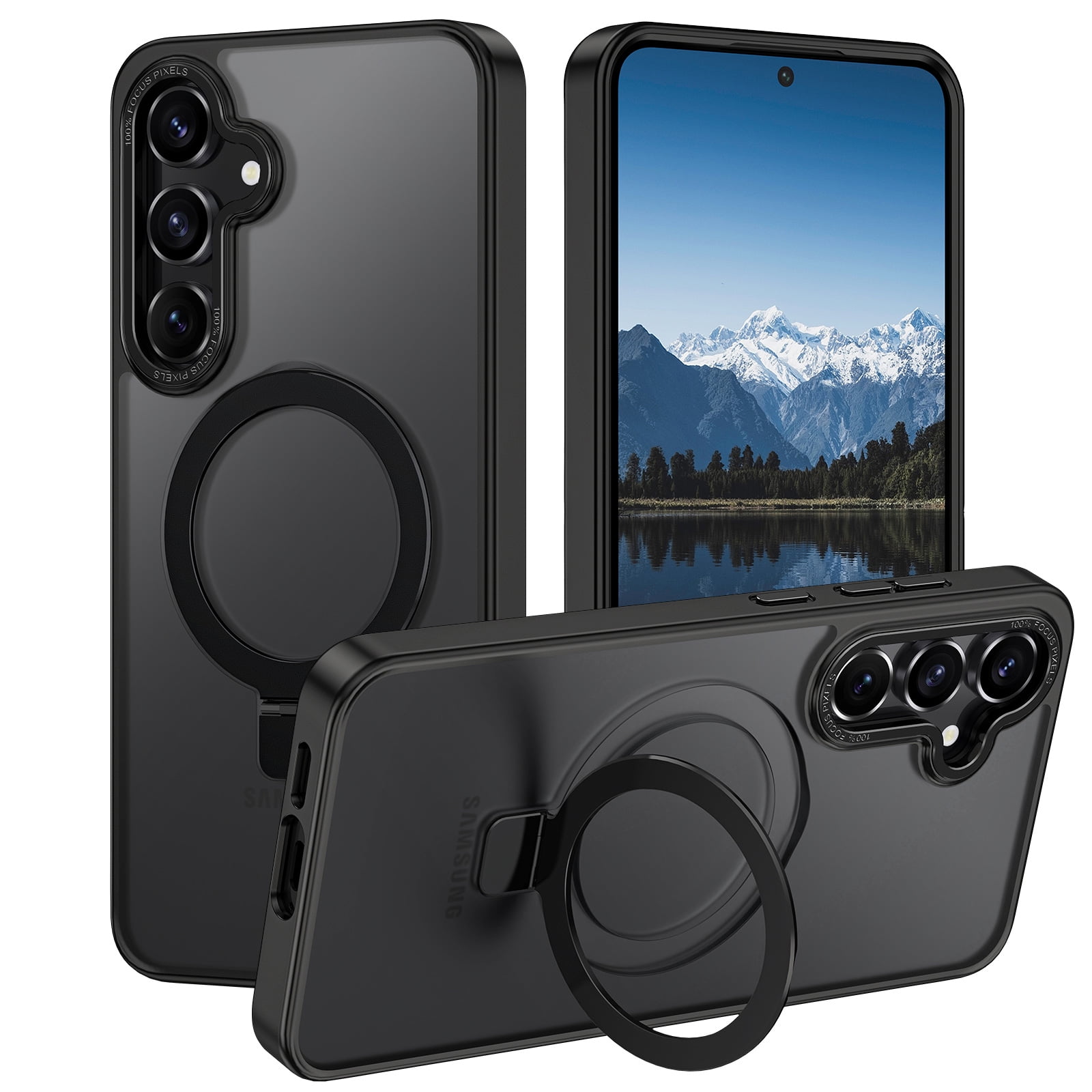 CASEFIV for Samsung Galaxy S25 Plus Case,with Magnetic Invisible Stand [Military Drop Protection ...