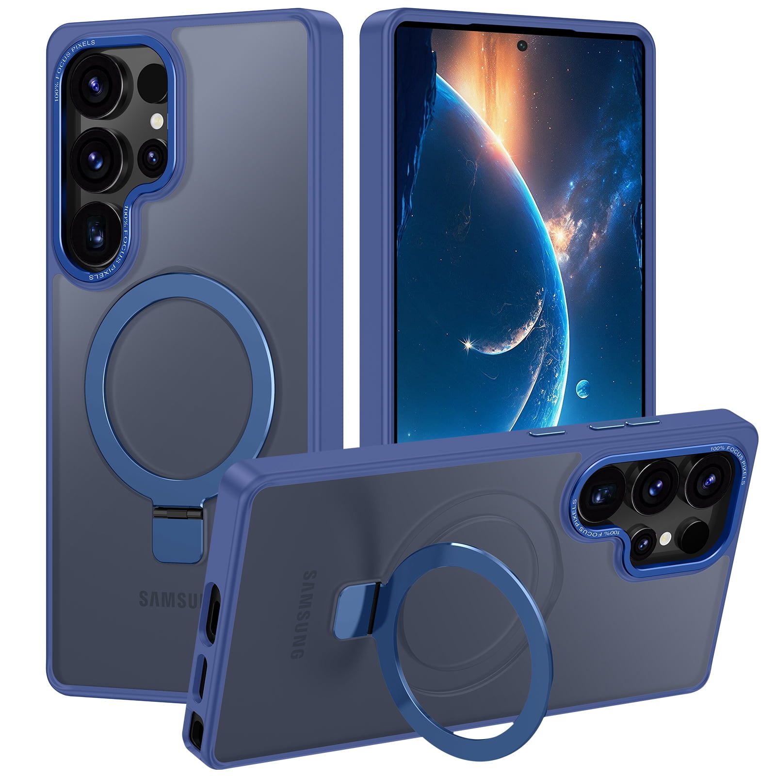 CASEFIV for Samsung Galaxy S25 Ultra Case,with Magnetic Invisible Stand [Military Drop ...