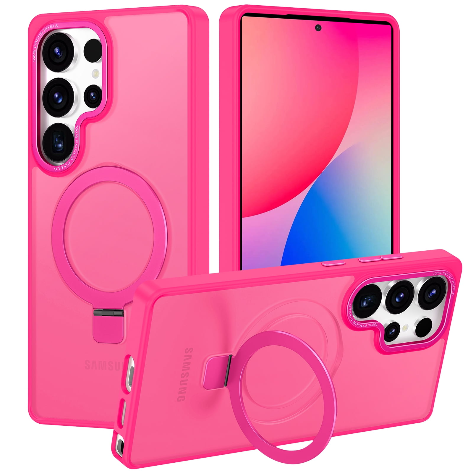 CASEFIV for Samsung Galaxy S25 Ultra Case,with Magnetic Invisible Stand [Military Drop ...