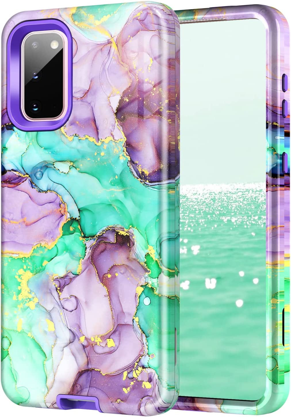 CASEFIV for Samsung Galaxy S20 Case ,Marble Pattern Heavy Duty ...