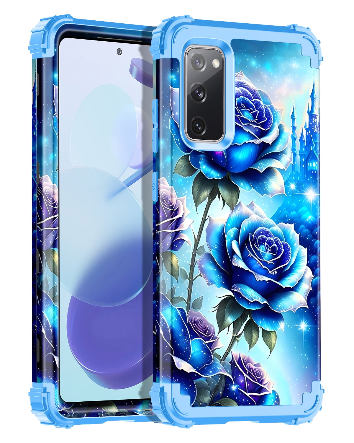 CASEFIV for Samsung Galaxy S20 FE 5G Case,Glow in The Dark Three Layer Heavy Duty Shockproof ...