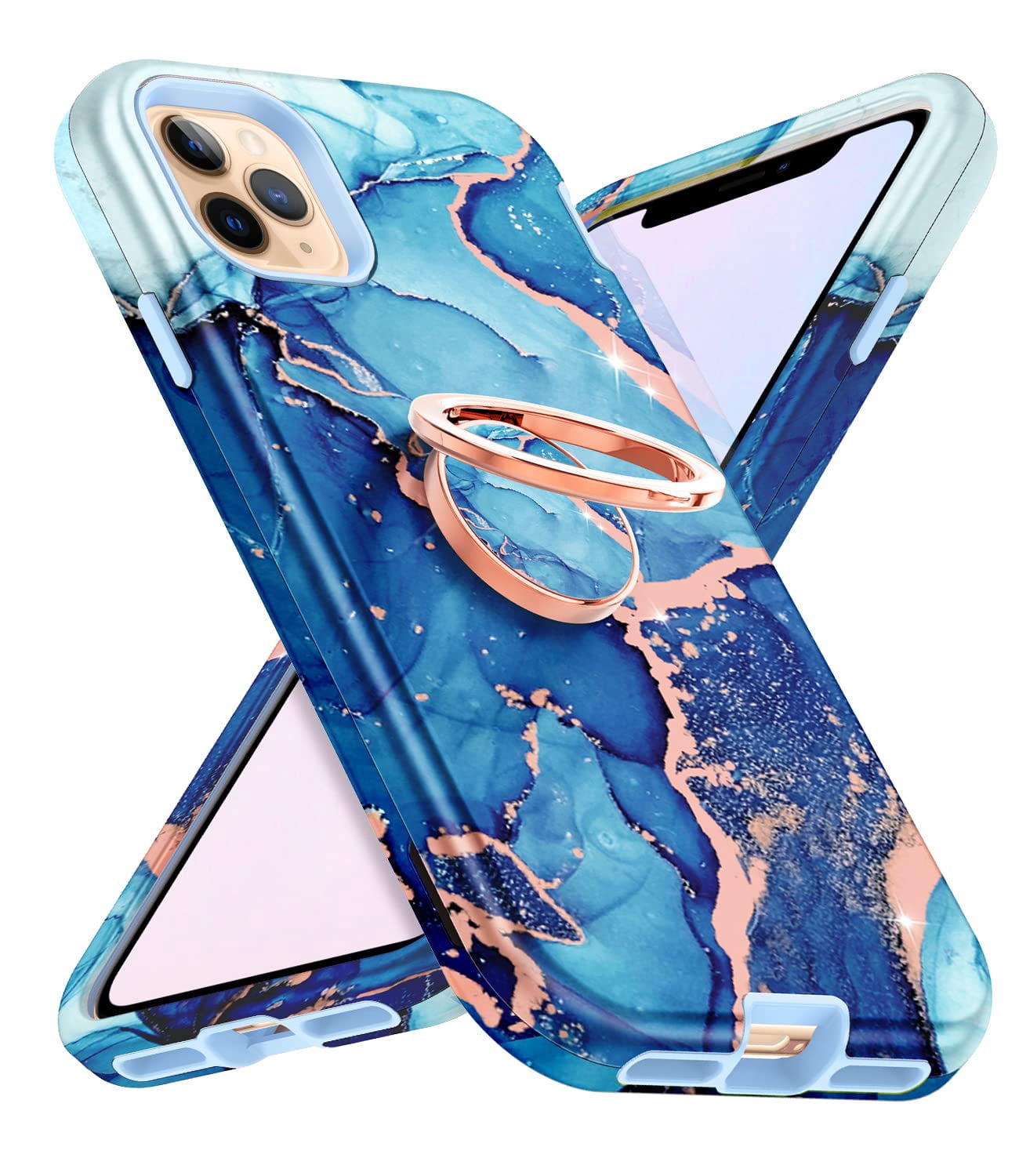 CASEFIV for iPhone 11 Pro Max Case,Heavy Duty with Rotation Ring ...