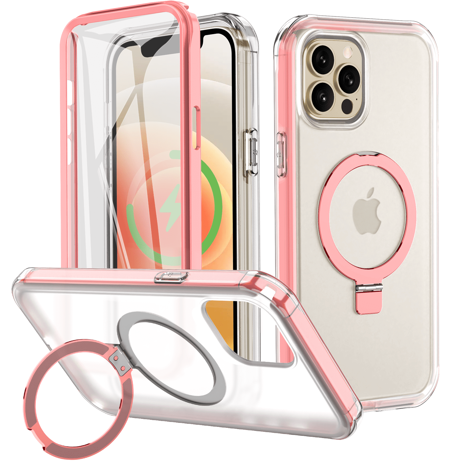 CASEFIV for iPhone 12 Pro Max Case with Magnetic Invisible Stand ...