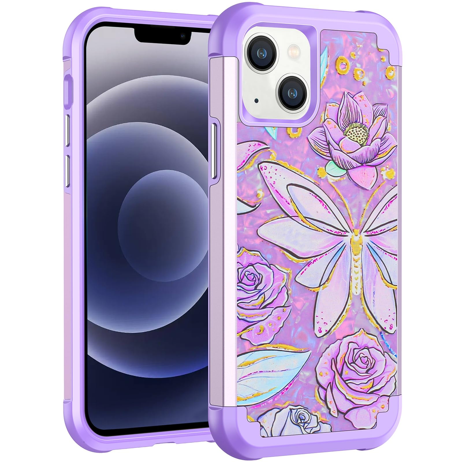 CASEFIV for iPhone 12/iPhone 12 Pro Case,Shockproof Three Layer Heavy ...