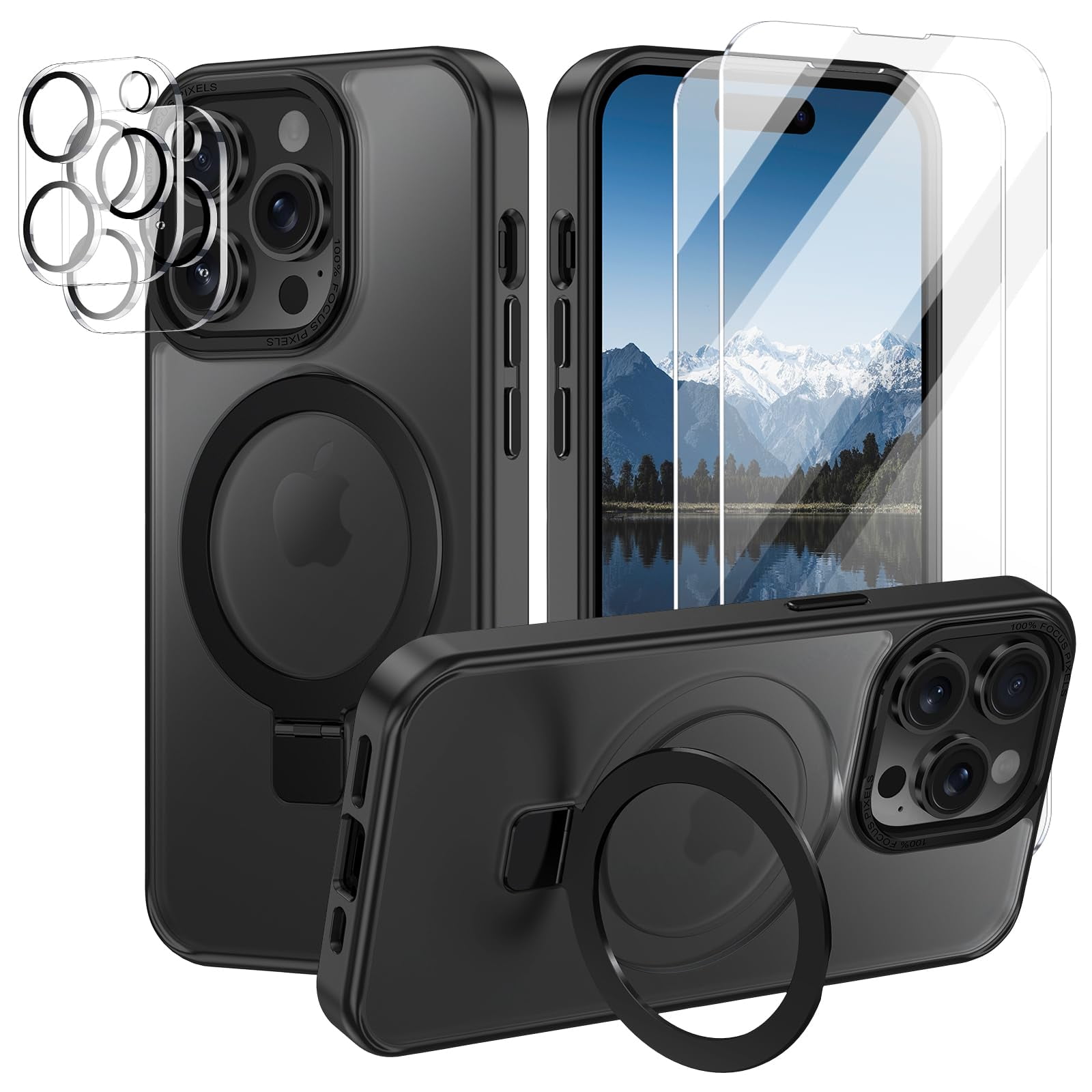 CASEFIV for iPhone 14 Pro Case,with Magnetic Invisible Stand [Military ...