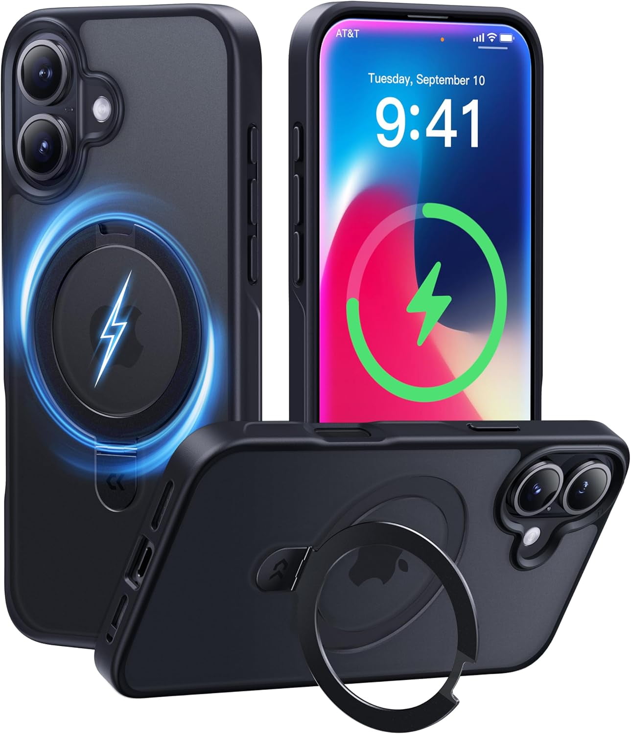 CASEKOO Designed for iPhone 16 Plus Case with Magnetic Invisible Stand ...