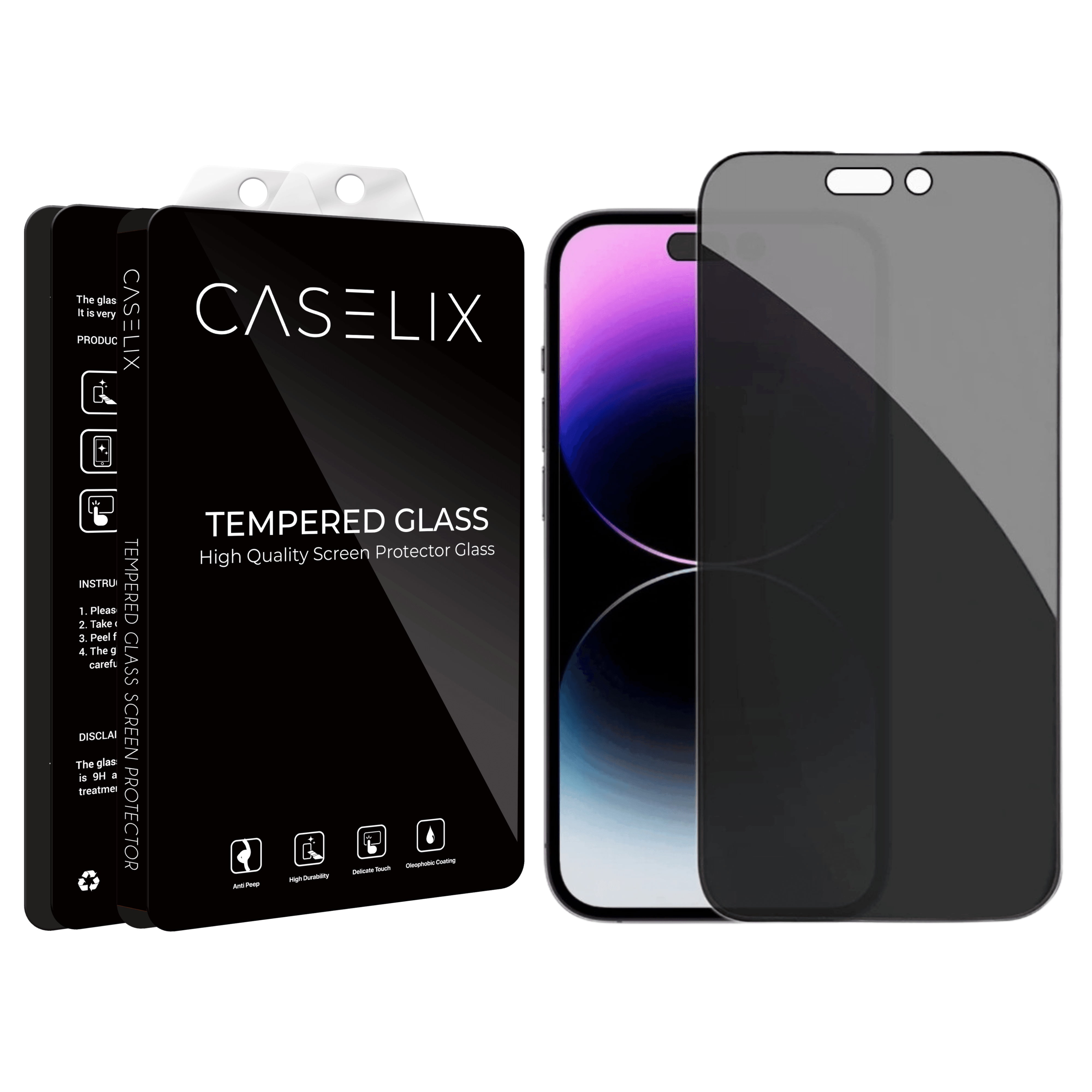 CASELIX iPhone 13 Pro Max Privacy Screen Protector, Privacy Screen ...