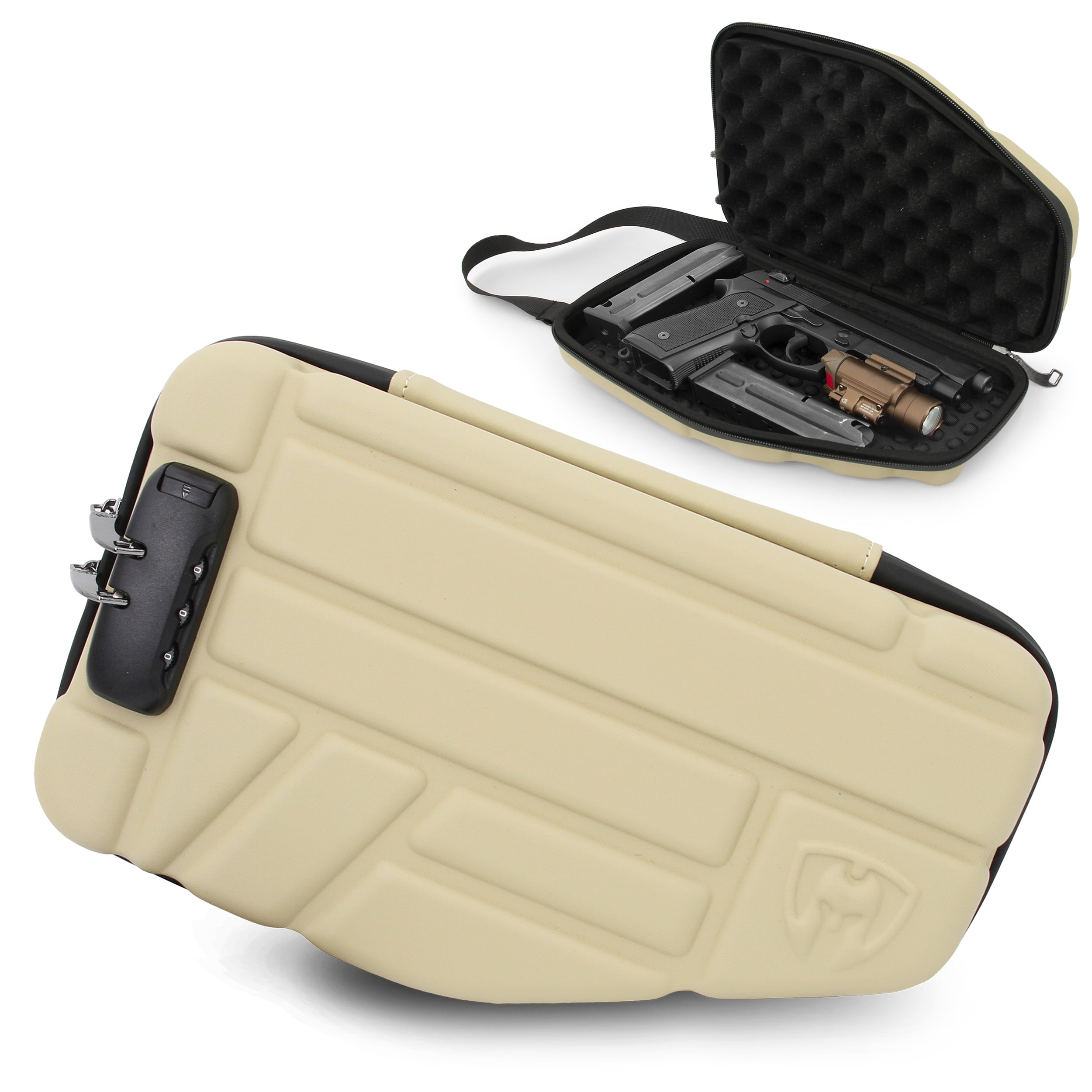CASEMATIX 12" Pistol Case Fits 9mm Pistols - Premium Hard Handgun Case ...