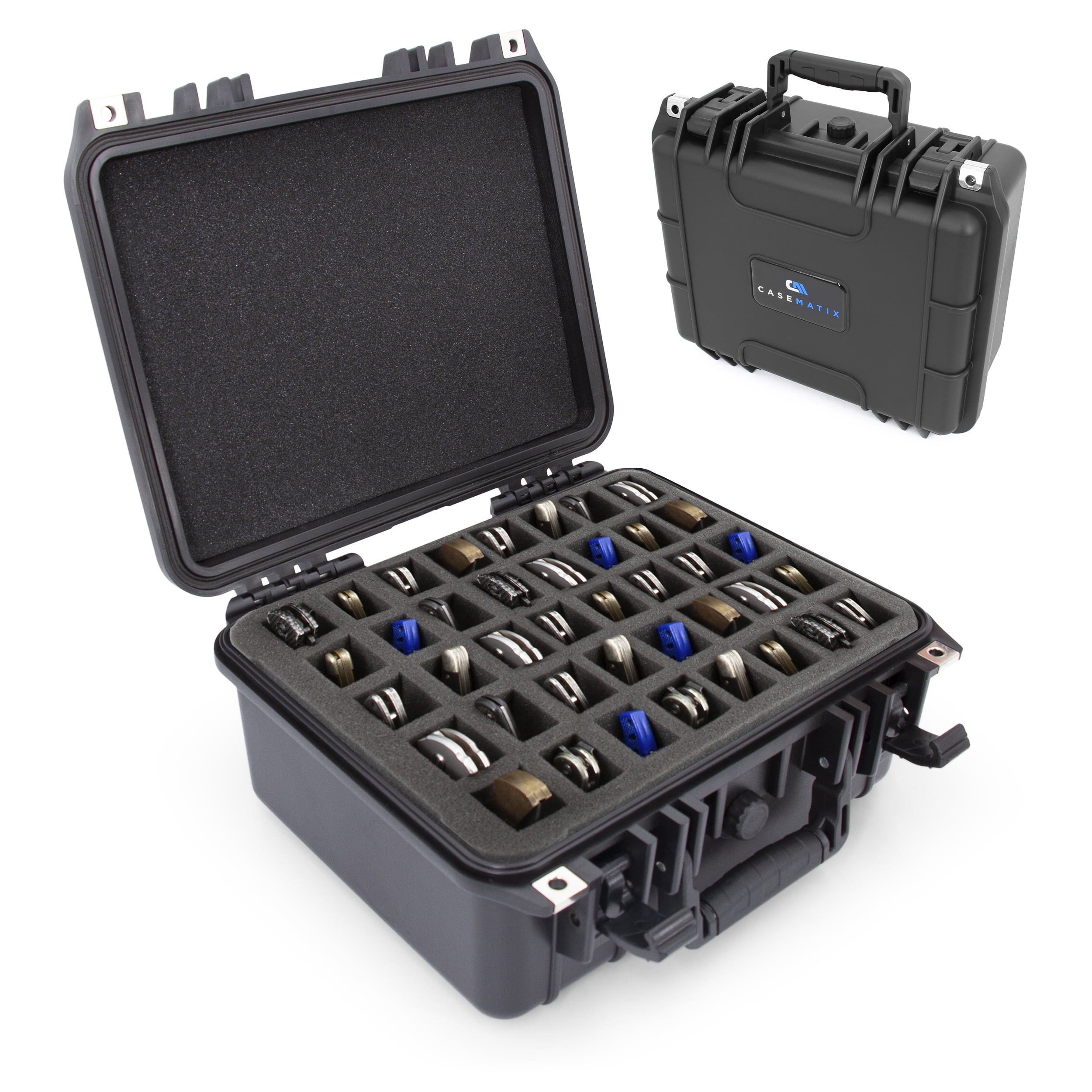 CASEMATIX 13" 40 Folding Knife Case - Waterproof Knife Holder & Box ...