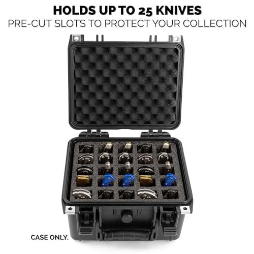 CASEMATIX 25 Folding Knife Case - Waterproof Knife Holder and Knife Box ...