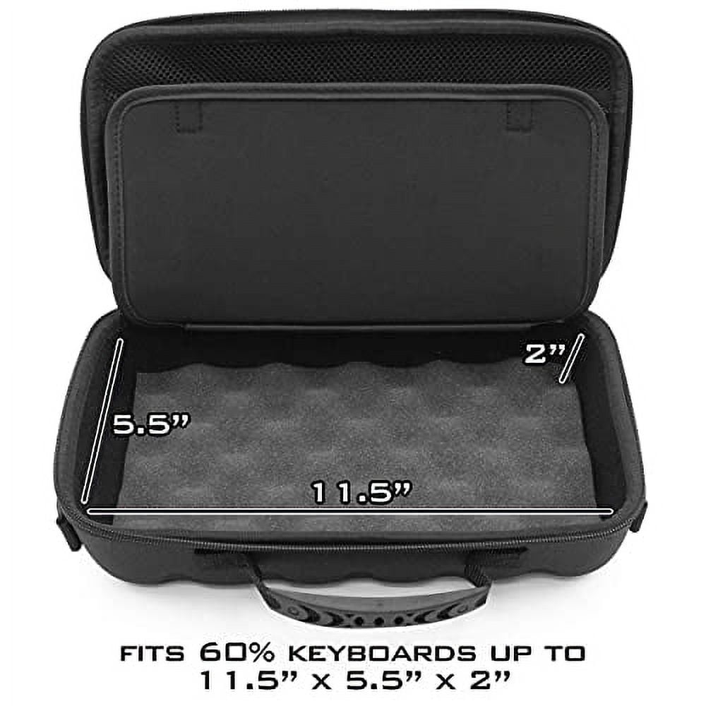CASEMATIX 60% Keyboard Case for 61 Key Mechanical Keyboards up to 11.5 ...