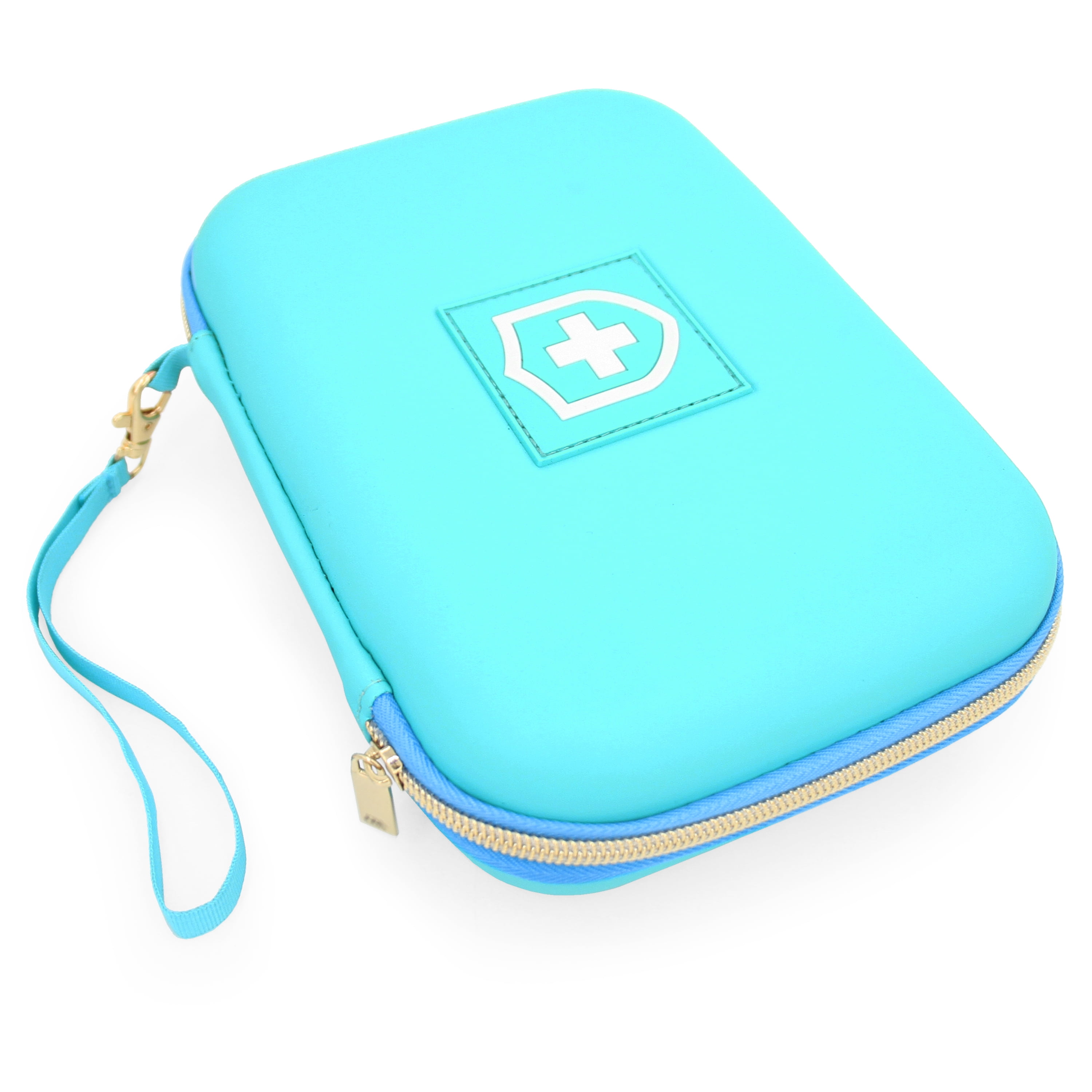 CASEMATIX 8" Portable Medical Device Holder, Turquoise Asthma Inhaler ...